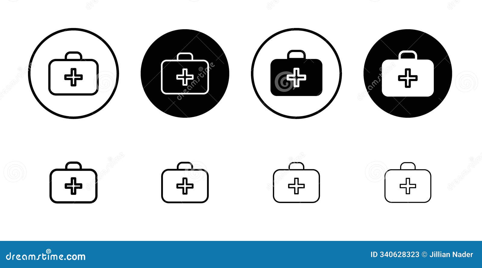 First Aid Icon Outline Vector for Web Ui Stock Illustration ...