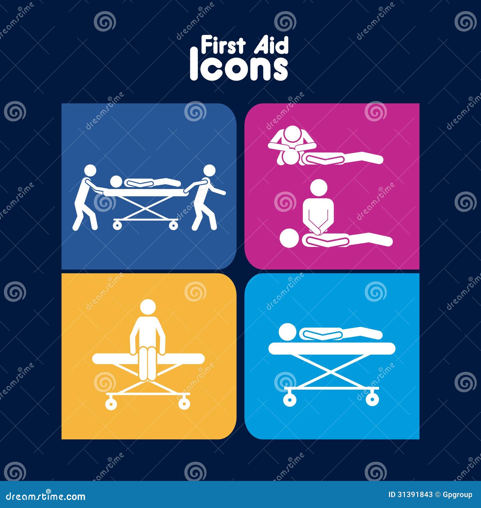 First aid icons stock vector. Illustration of healthy - 31391843