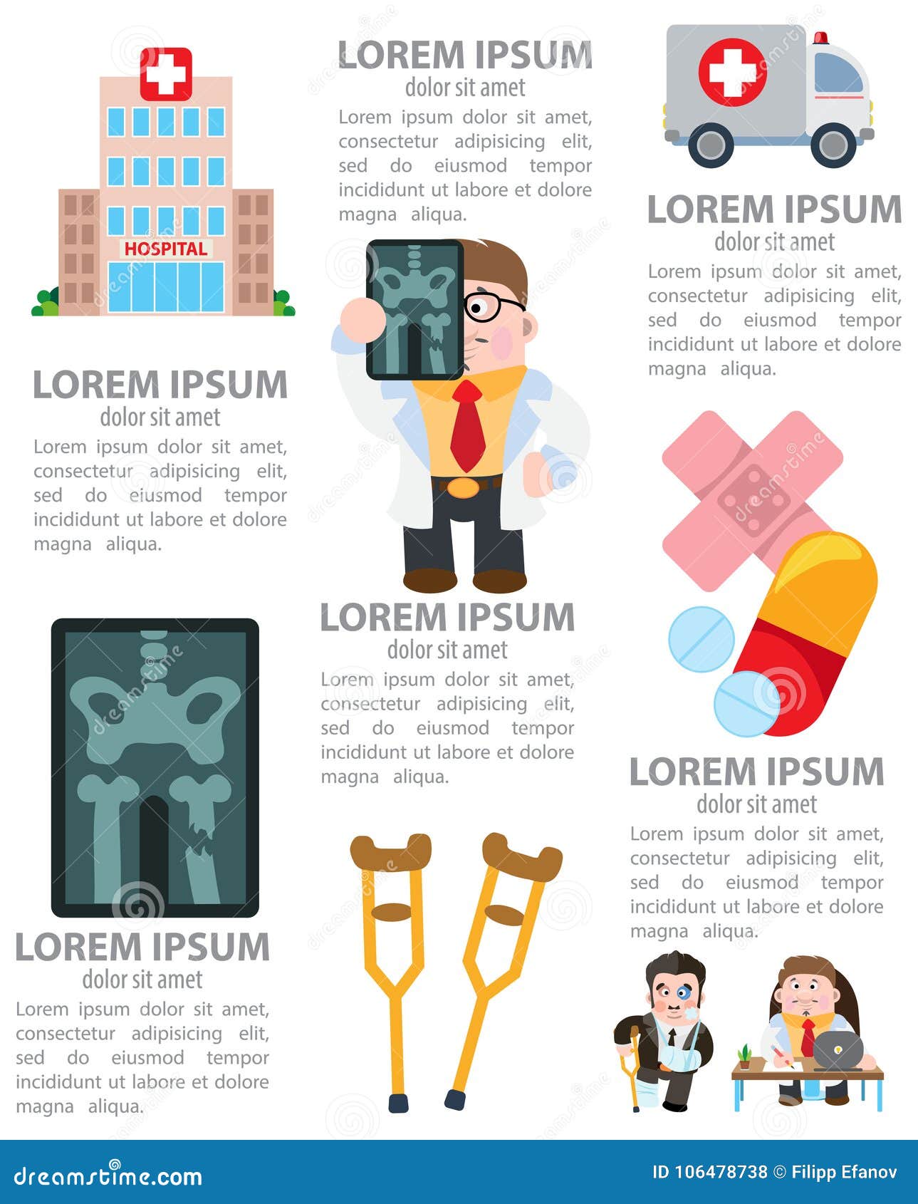 First aid infographics stock vector. Illustration of medicine - 106478738