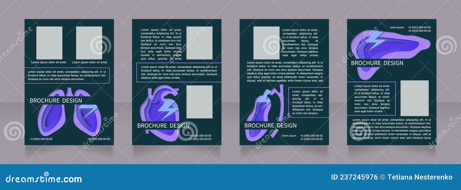 First Aid for Internal Bleeding Blank Brochure Layout Design Stock ...