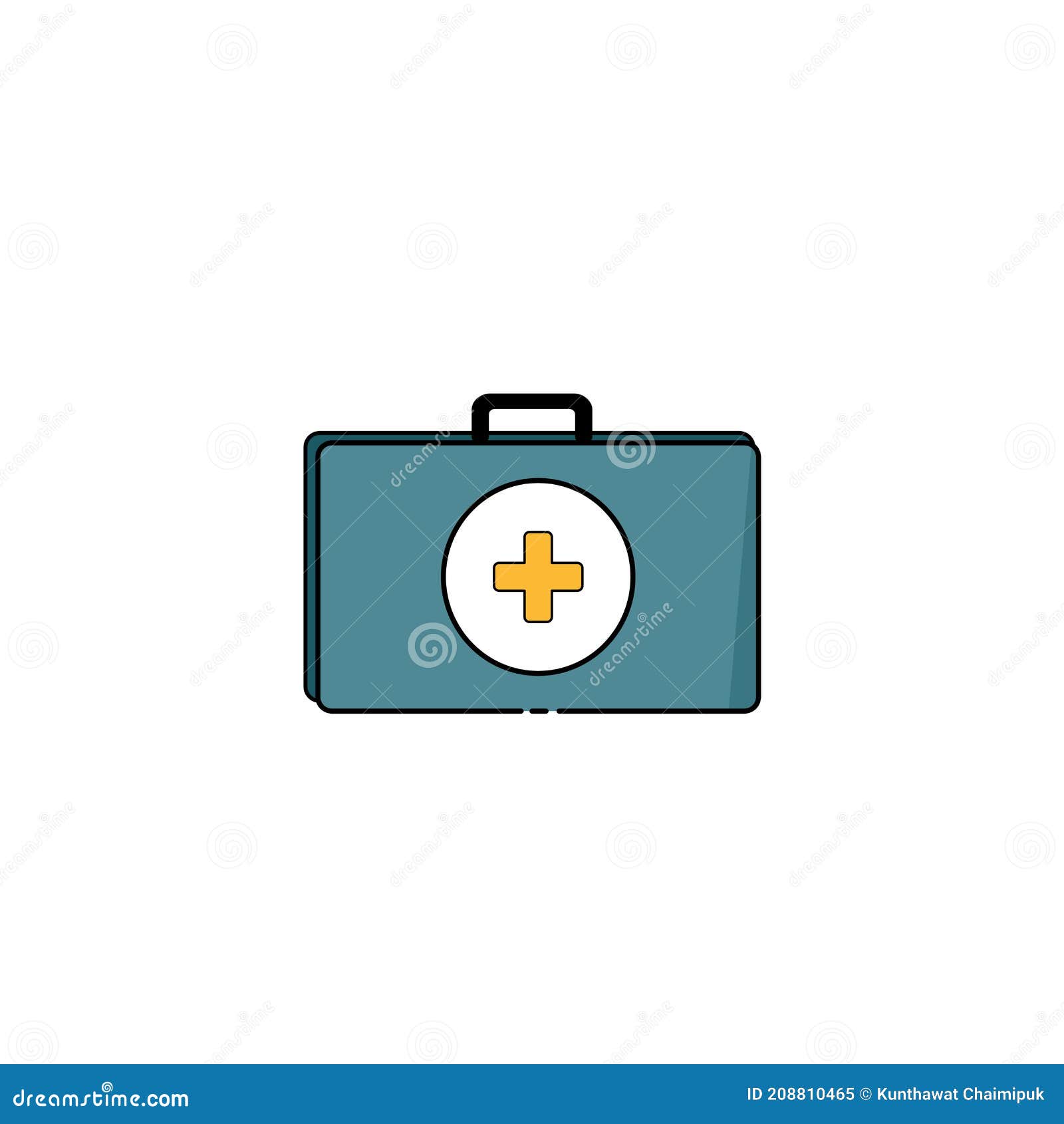 First aid kid cartoon. stock illustration. Illustration of science ...