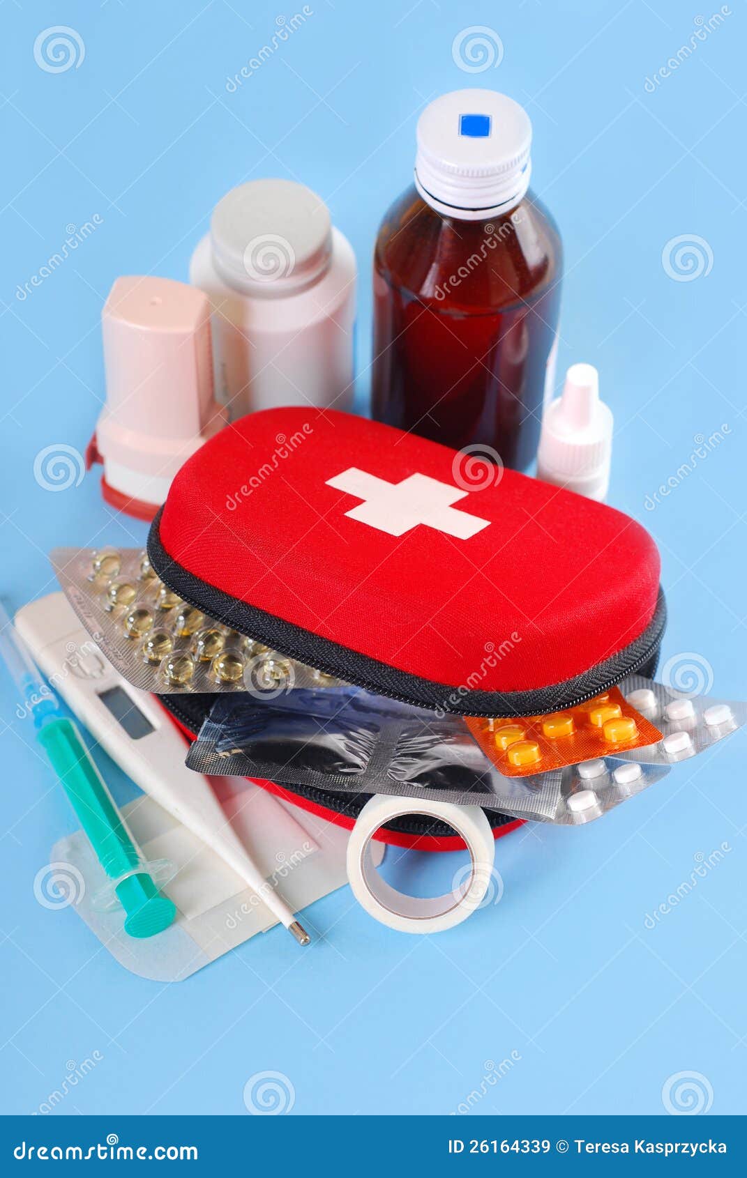 First aid kit stock image. Image of healthcare, syringe - 26164339