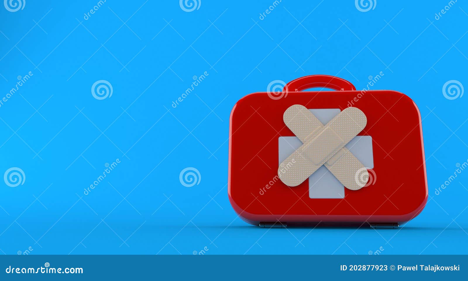 First Aid Kit with Adhesive Plaster Stock Illustration - Illustration ...