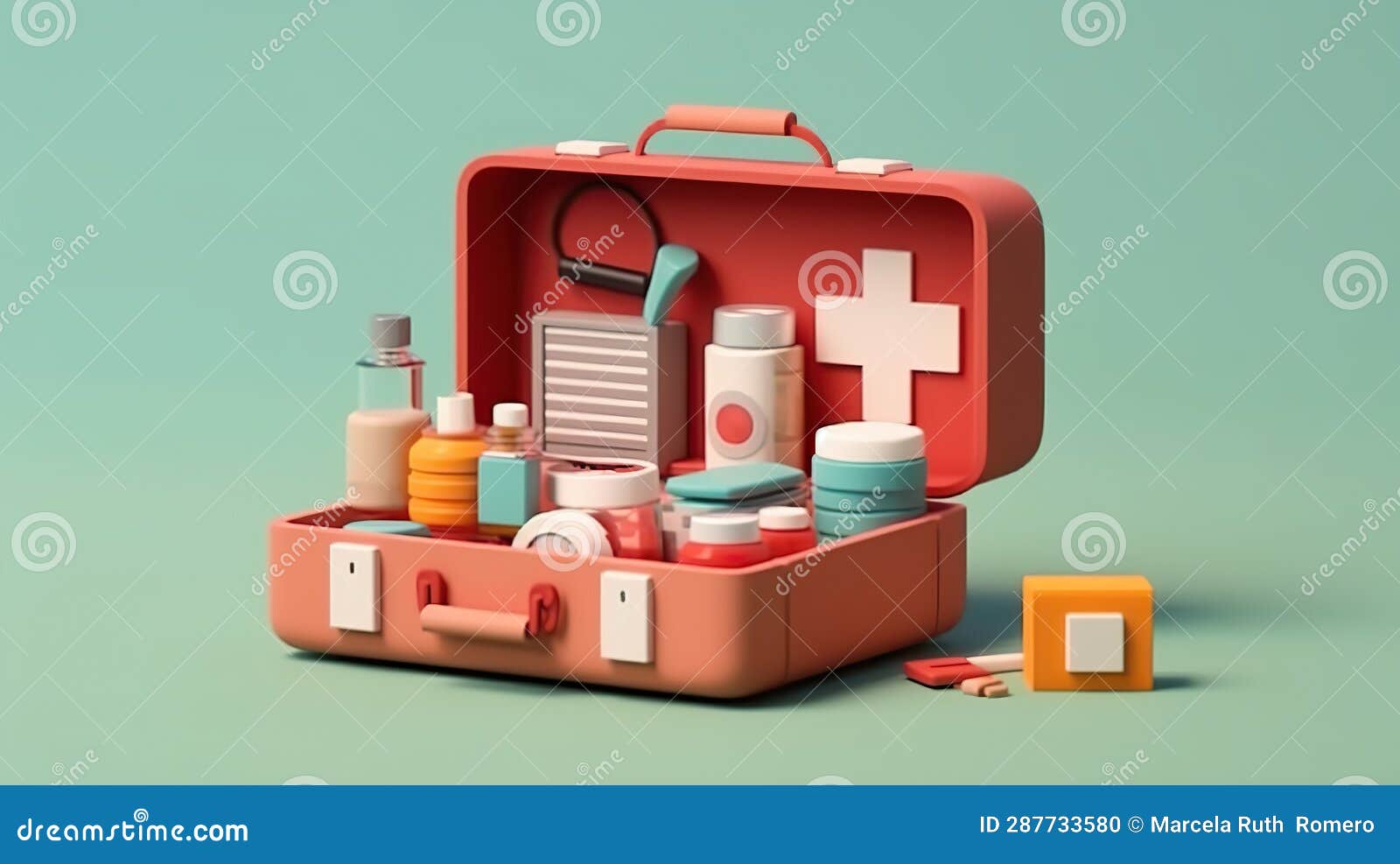 First Aid Kit. AI Generated Stock Illustration - Illustration of symbol ...