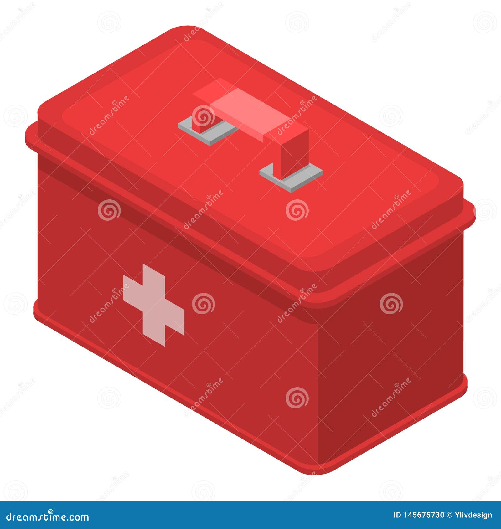 First Aid Kit Box Icon, Isometric Style Stock Vector - Illustration of ...