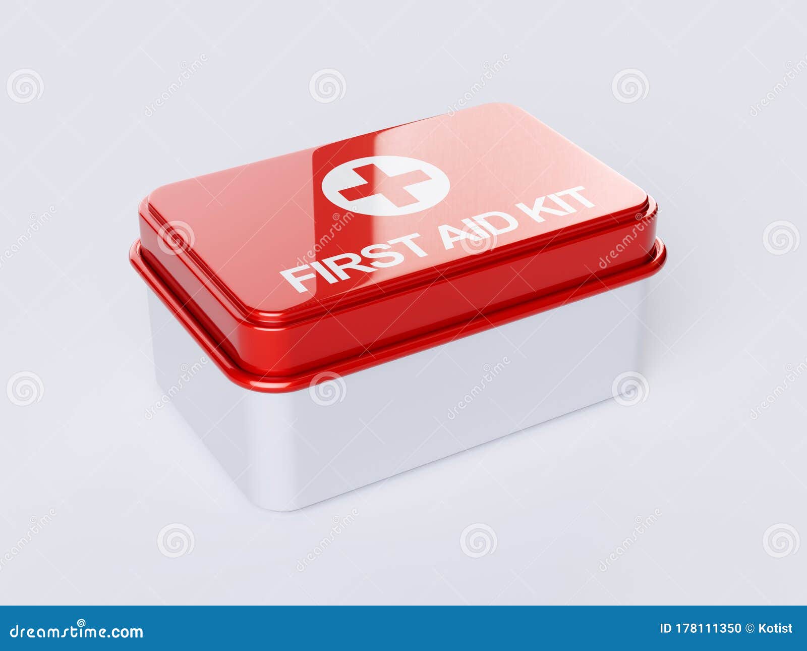 First aid kit box isolated stock illustration. Illustration of object ...