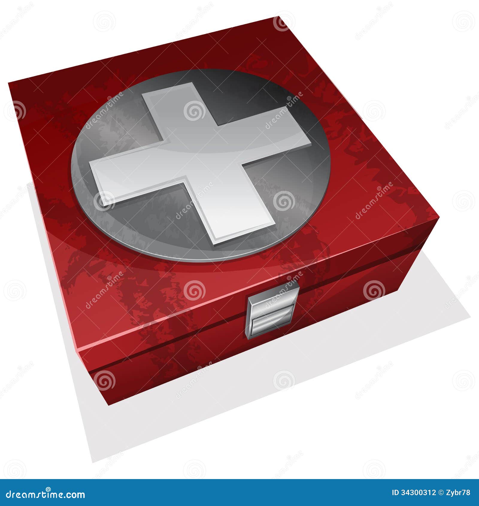 First aid kit box stock vector. Illustration of medicine - 34300312