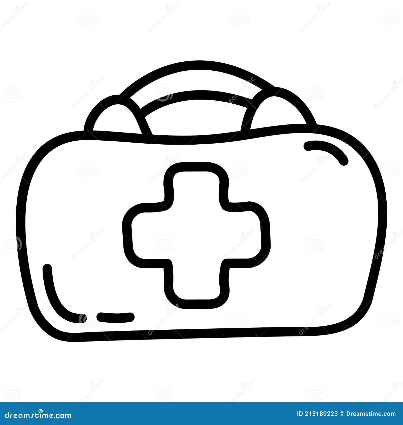 First Aid Kit Doodle Sketch Style Vector Illustration. Stock Vector ...