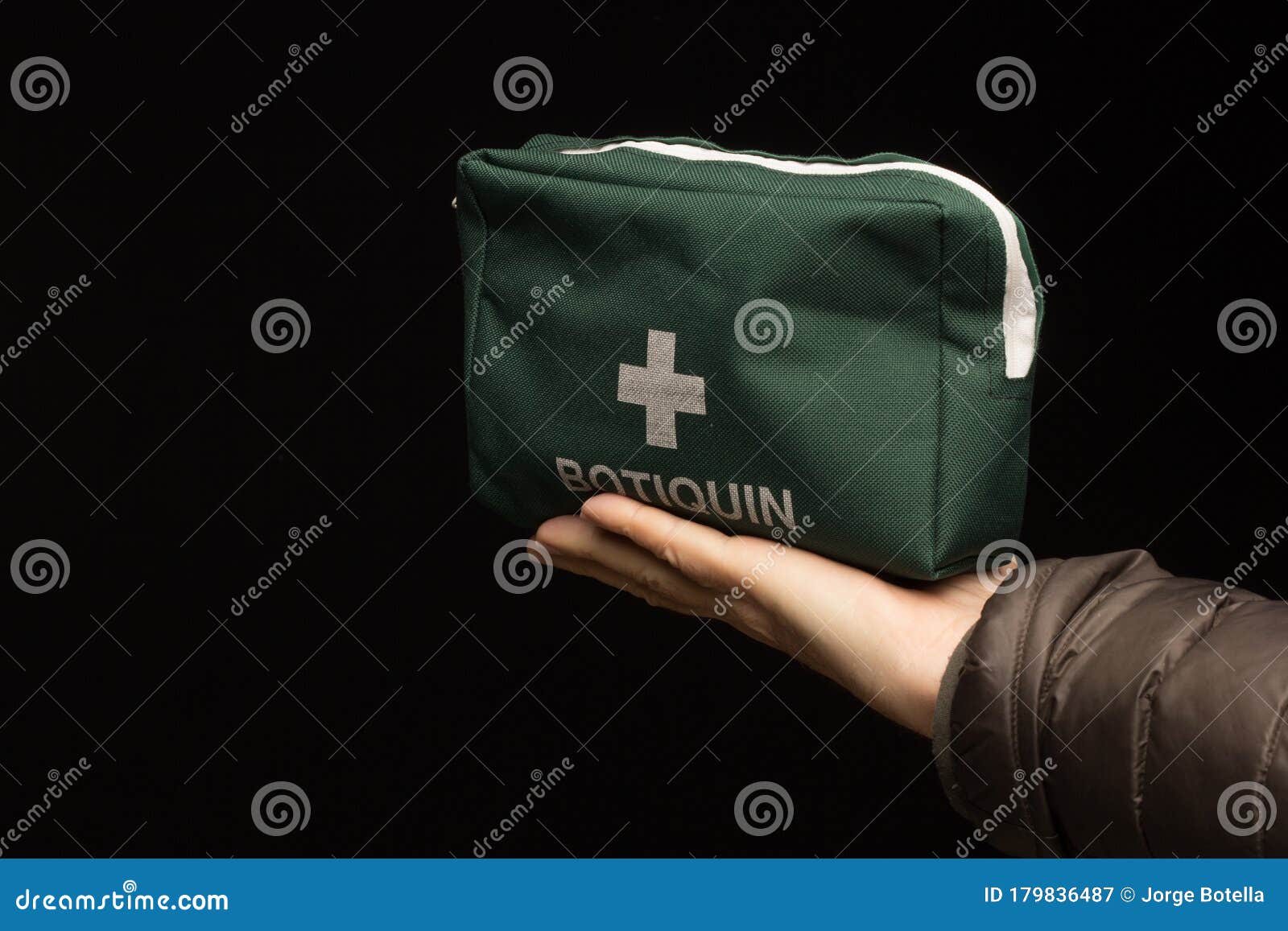 First Aid Kit, Green First Aid Kit Stock Image - Image of handhold ...