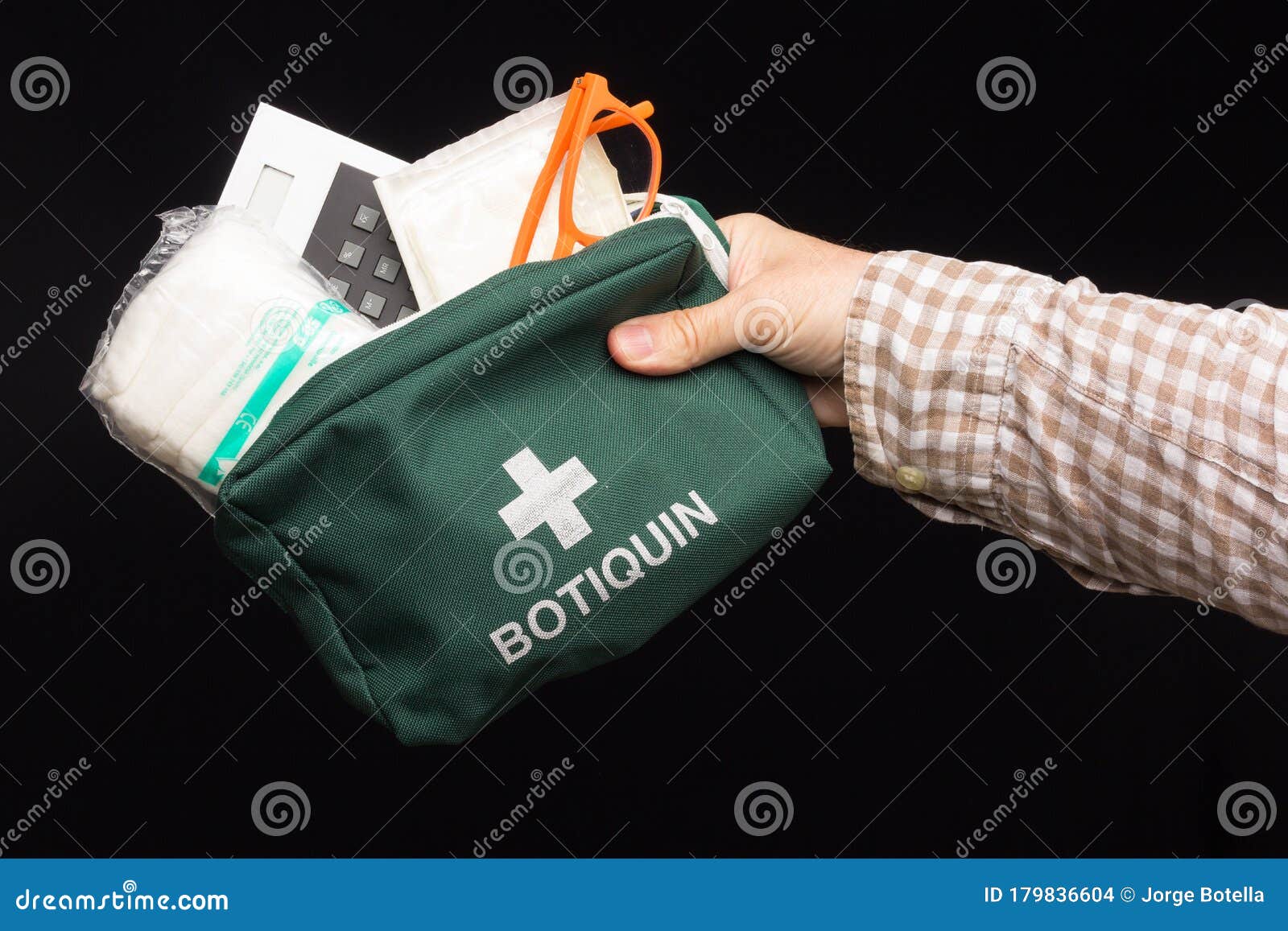 First Aid Kit, Green First Aid Kit Stock Photo - Image of backpack ...