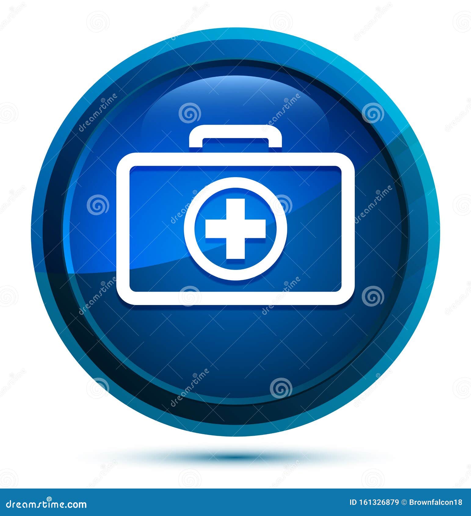 First Aid Kit Icon Elegant Blue Round Button Illustration Stock Vector ...