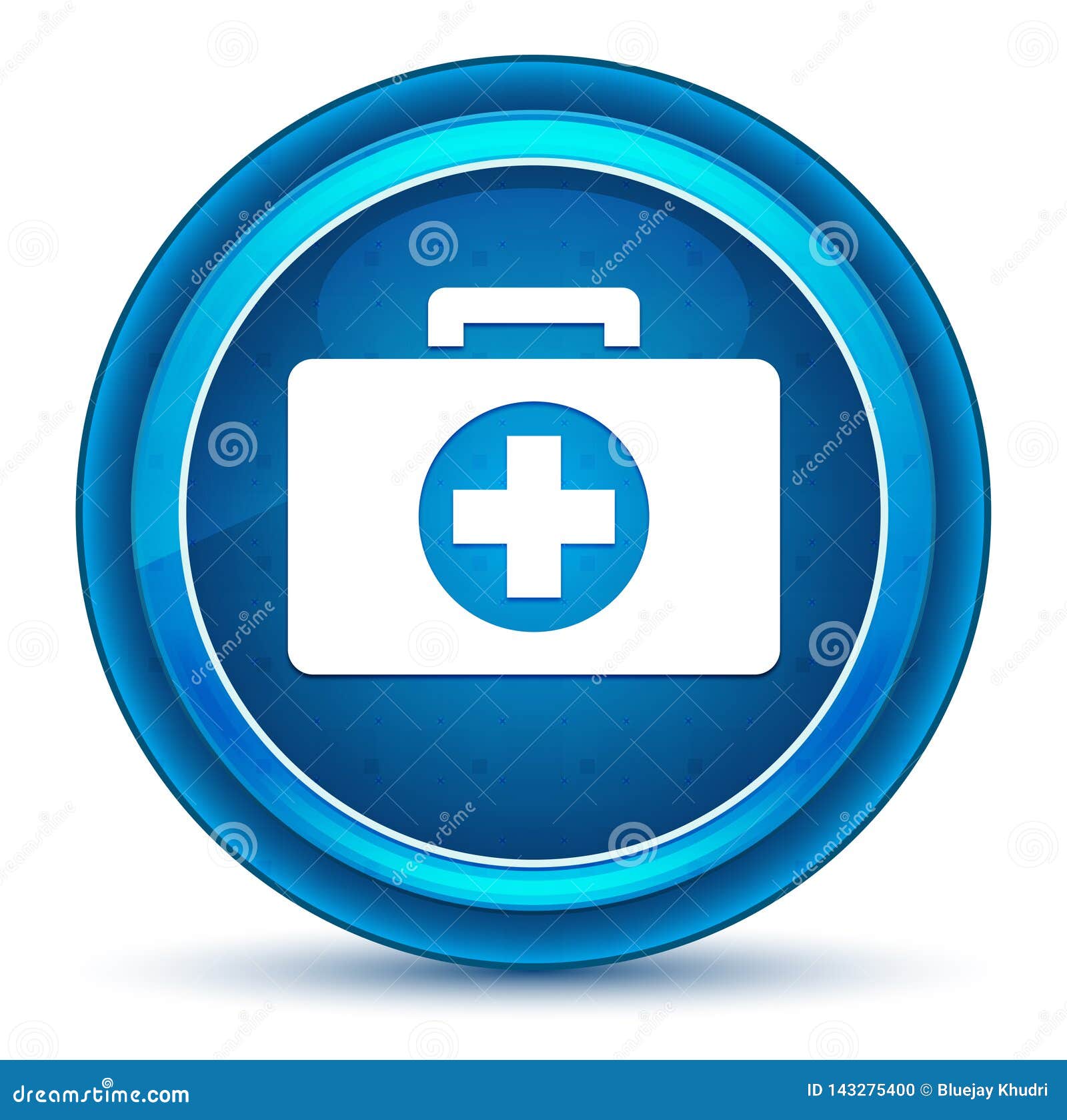 First Aid Kit Icon Eyeball Blue Round Button Stock Illustration ...