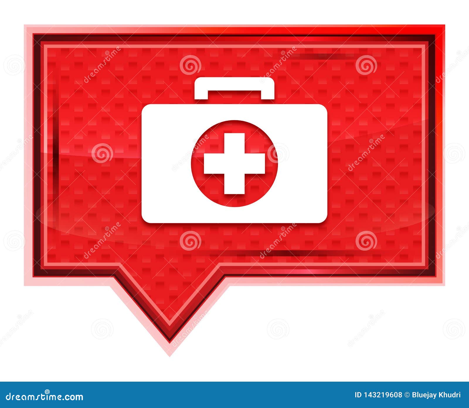 First Aid Kit Icon Misty Rose Pink Banner Button Stock Illustration ...