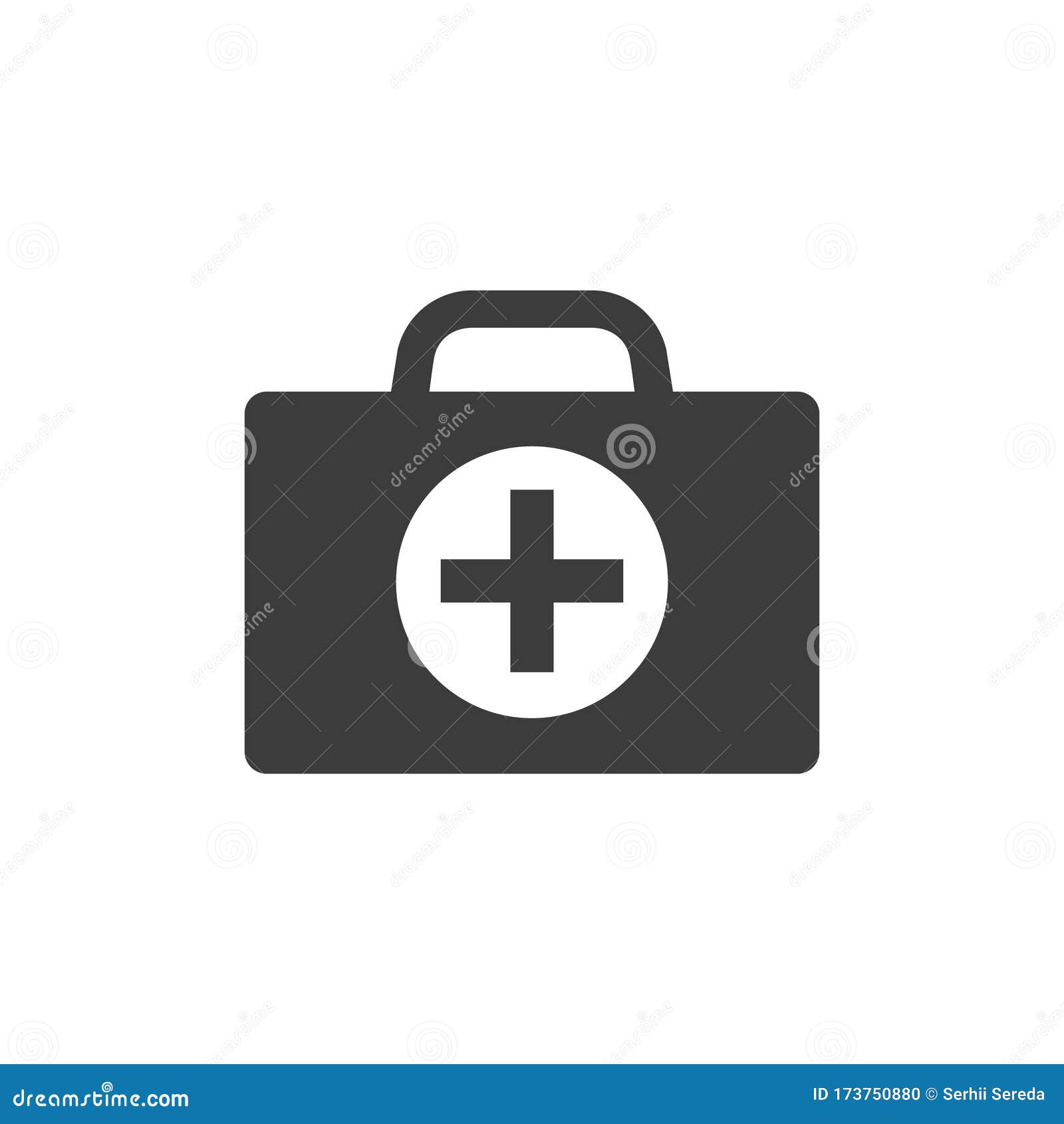 First Aid Kit Icon on White Background Stock Illustration ...