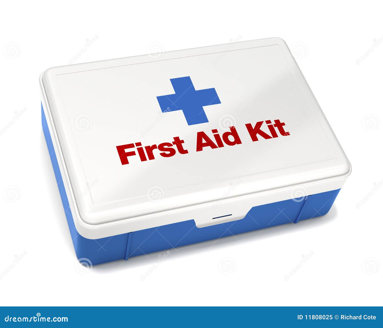 First Aid Kit Isolated On White Stock Illustration - Illustration of ...