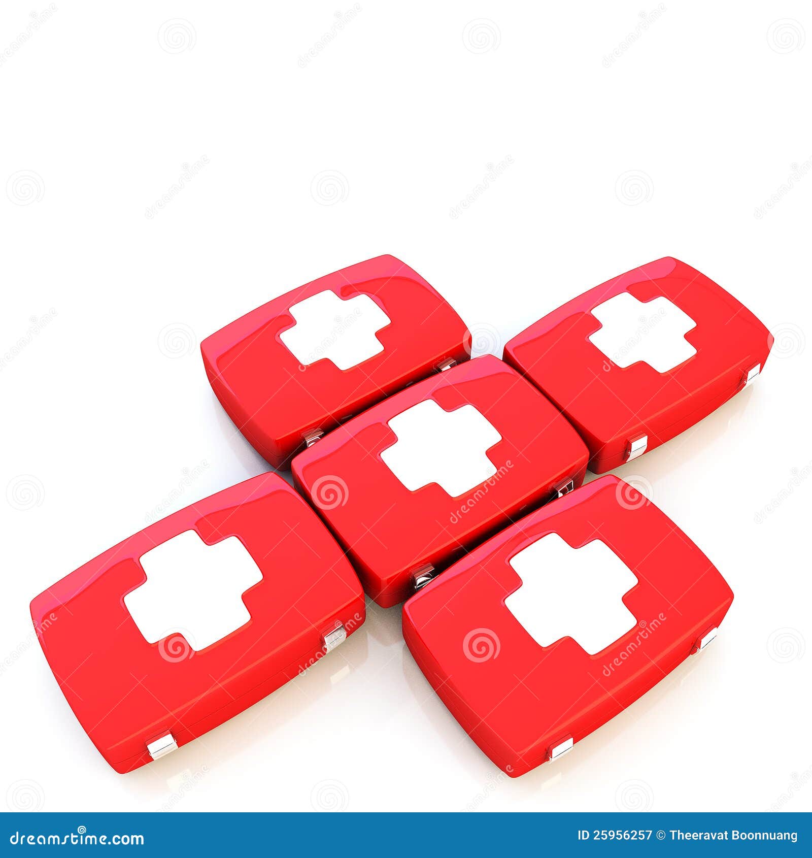 First Aid Kit Isolated on White Background Stock Illustration ...