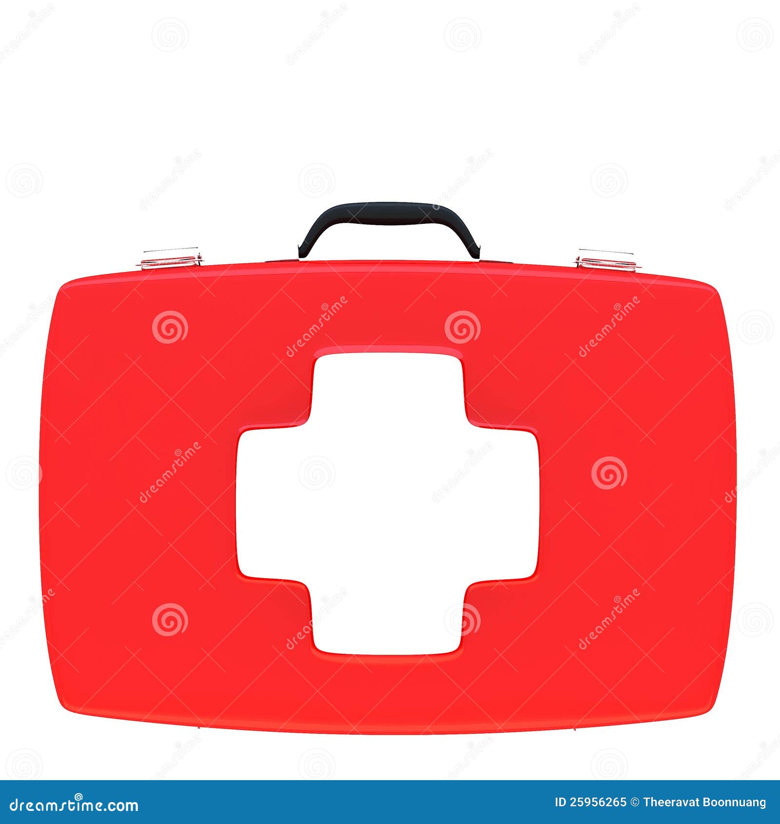 First Aid Kit Isolated on White Background Stock Illustration ...