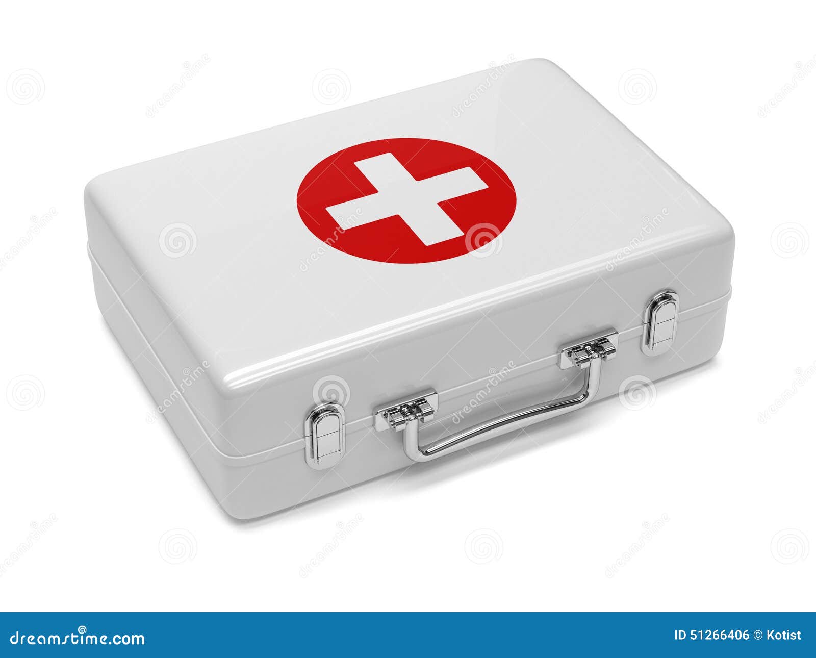 First Aid Kit Isolated on White Background Stock Illustration ...