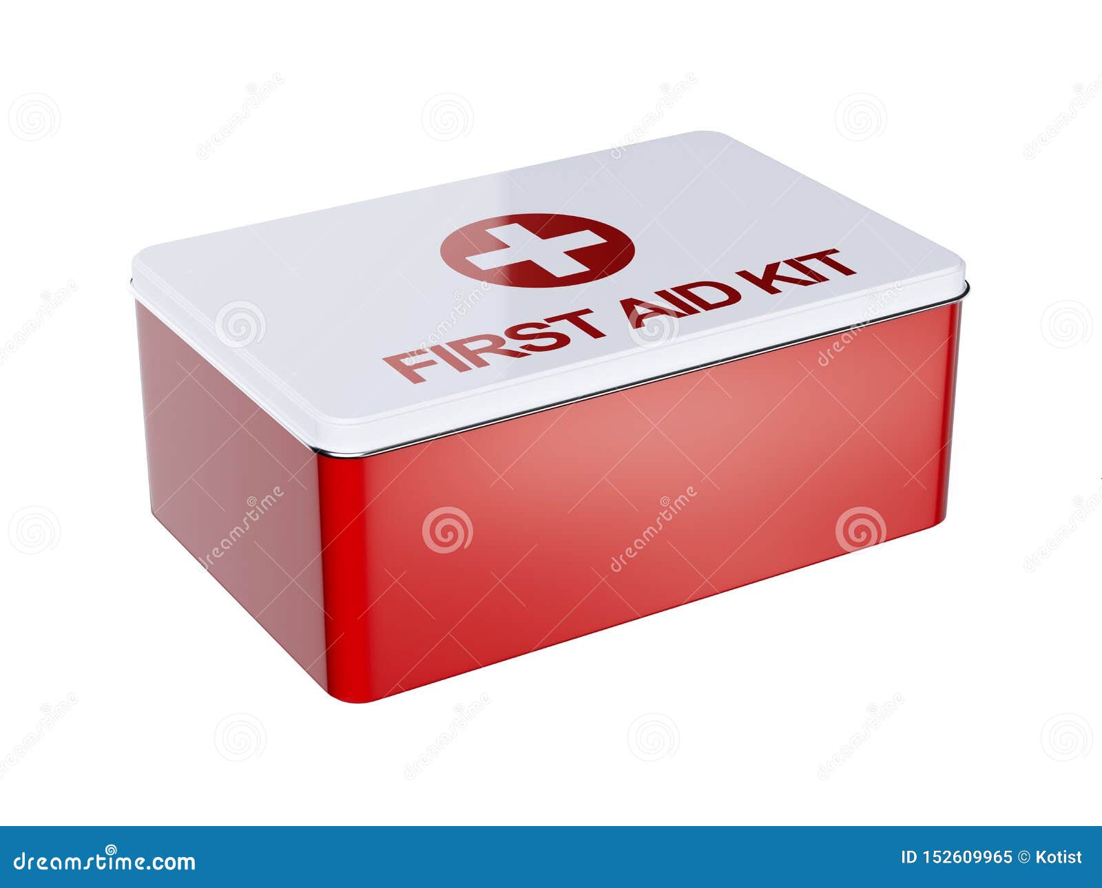 First Aid Kit Isolated on White Background Stock Illustration ...