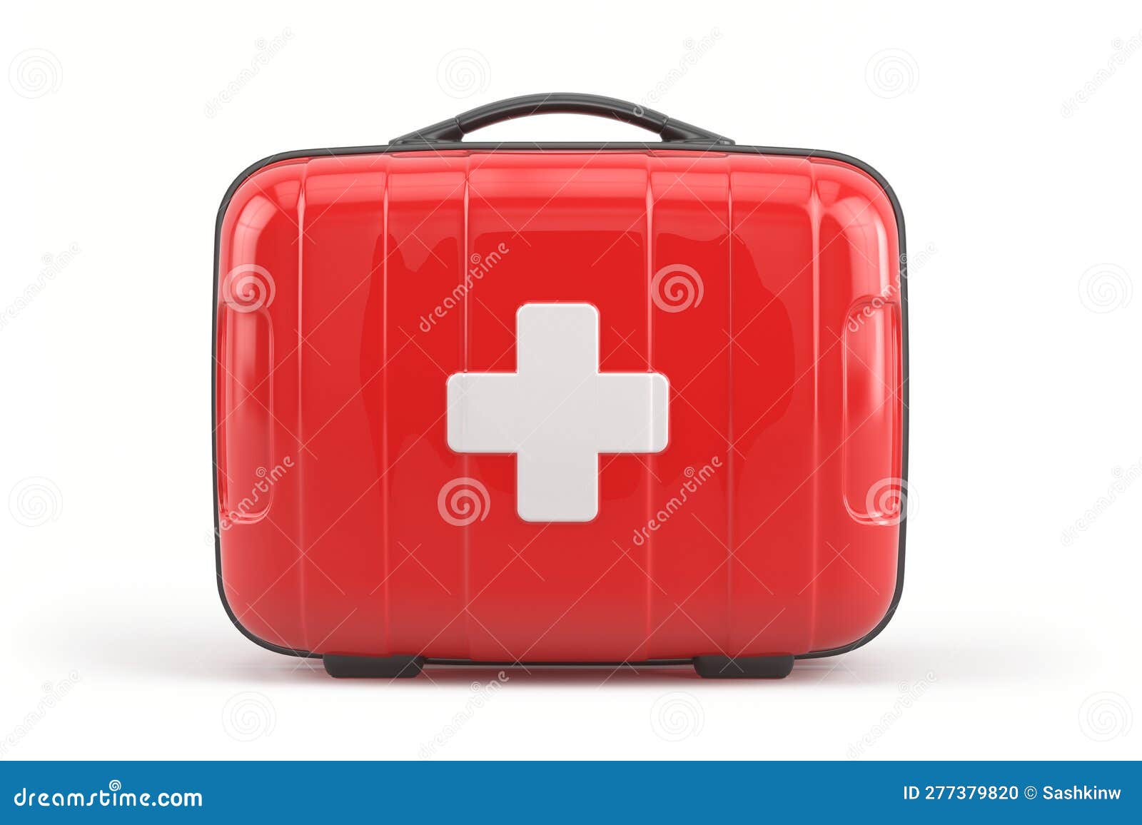 First Aid Kit Isolated on White Stock Illustration - Illustration of ...