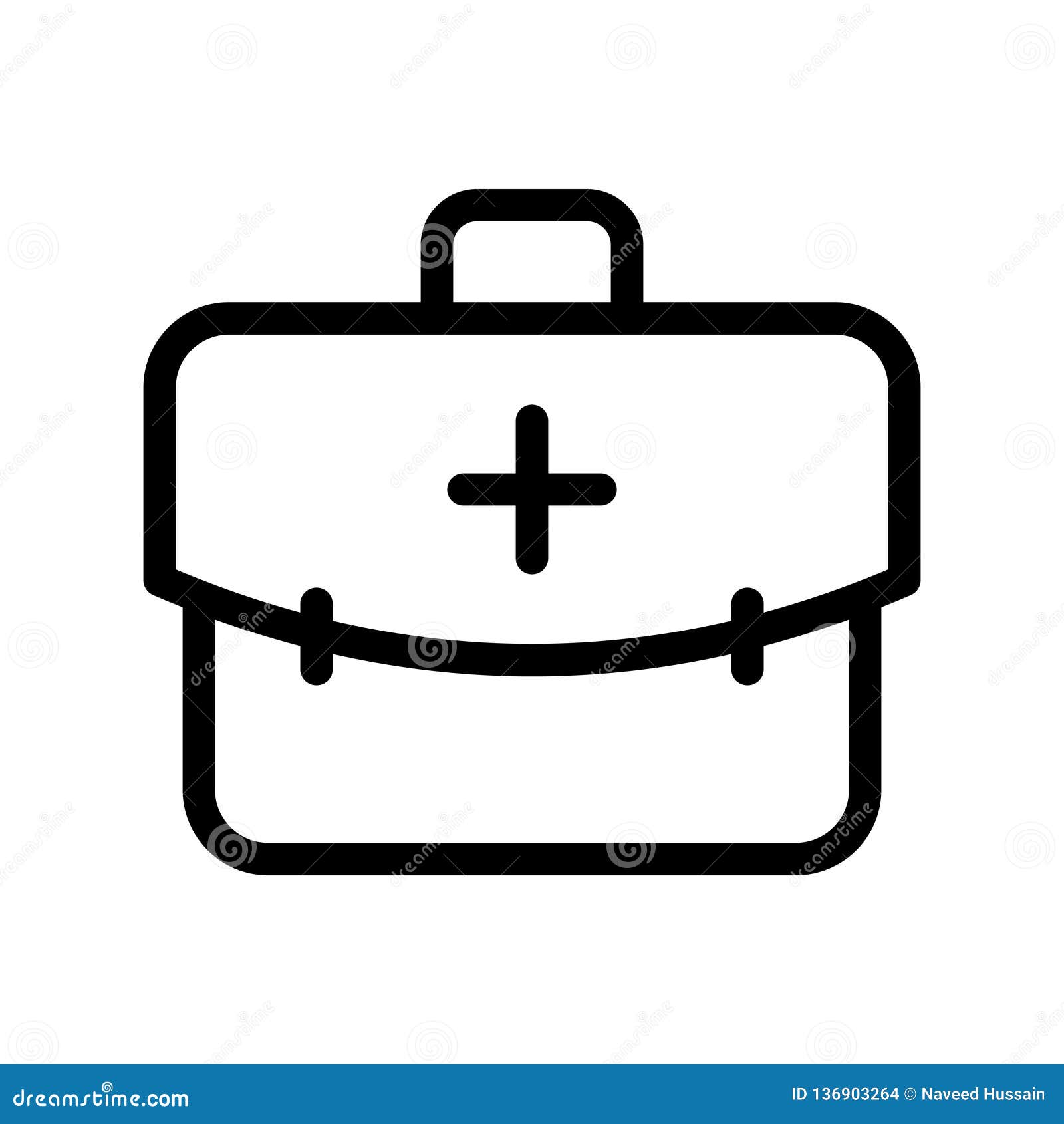 First Aid Kit Line Vector Icon Stock Illustration - Illustration of ...