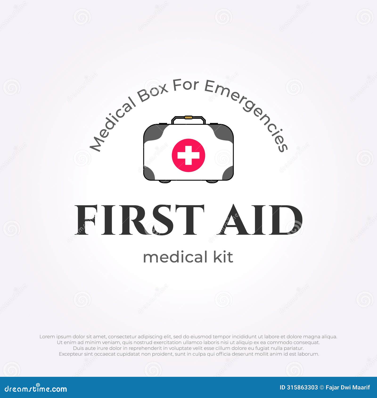 First Aid Kit Logo Vector Design. Medical Bag Illustration Template ...