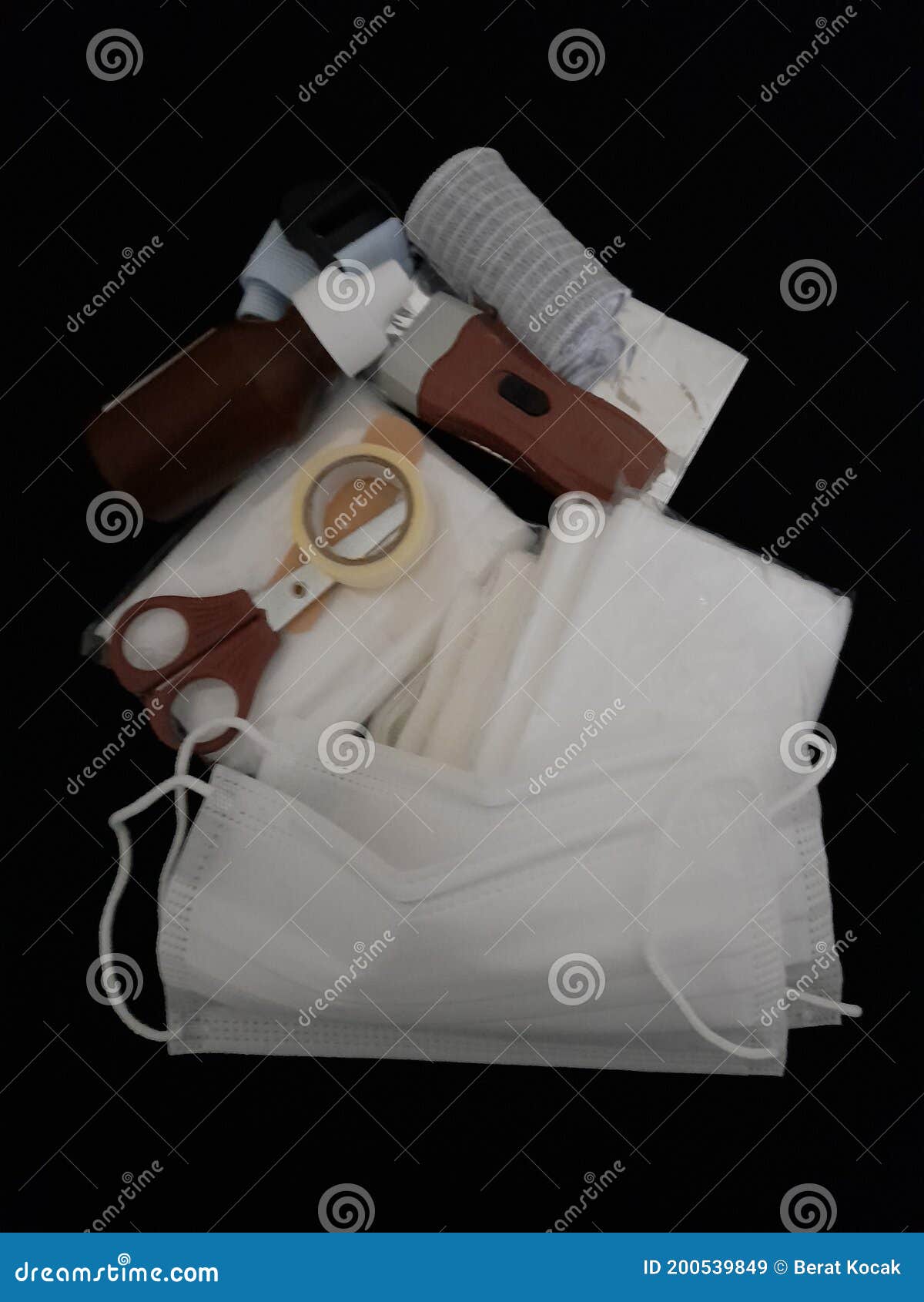 First Aid Kit and Mask for Covid19 Stock Image - Image of pattern ...