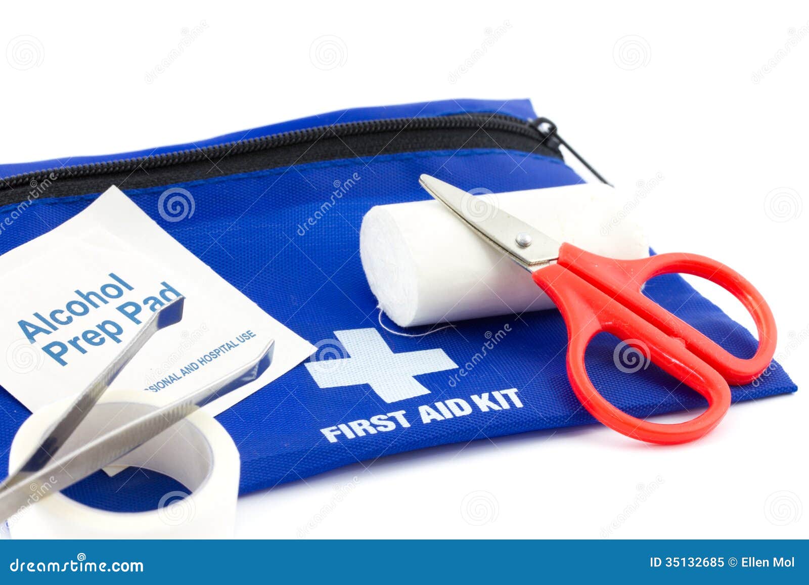 First Aid Kit with Medical Accessories Stock Image - Image of bandaid ...