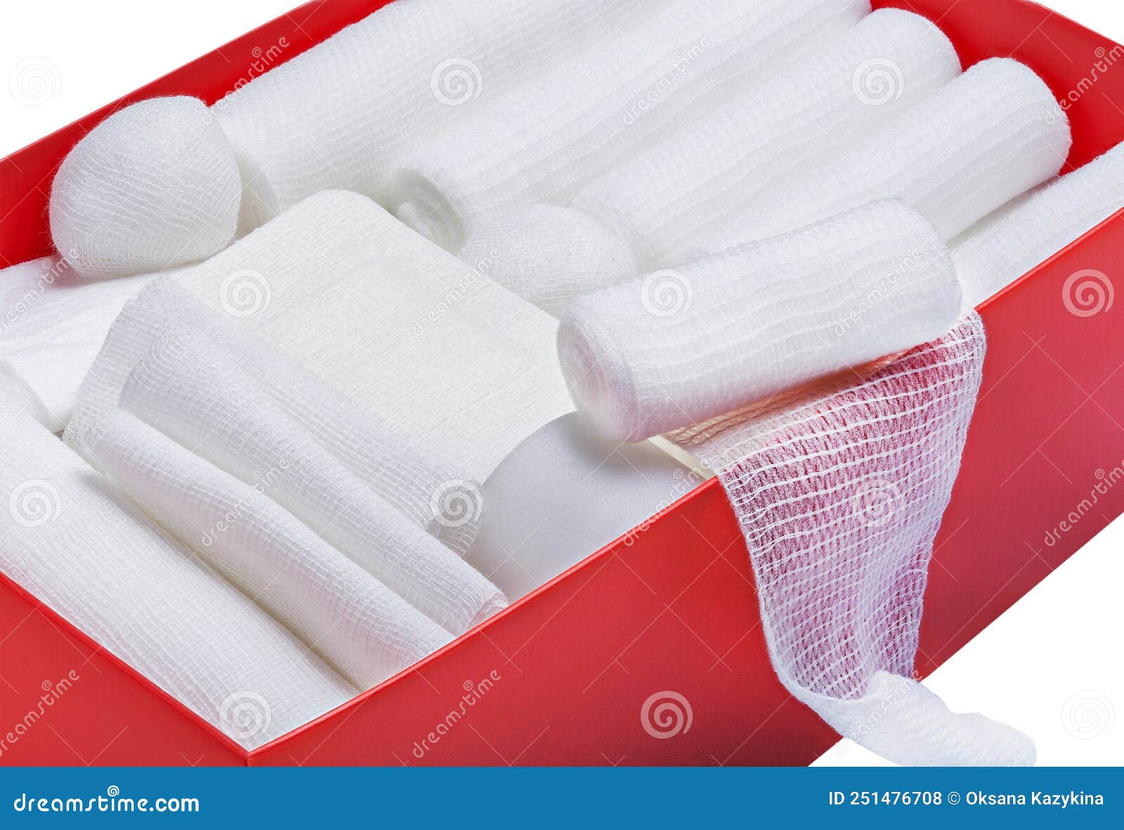 First Aid Kit with Medical Bandages and Plasters Stock Photo - Image of ...