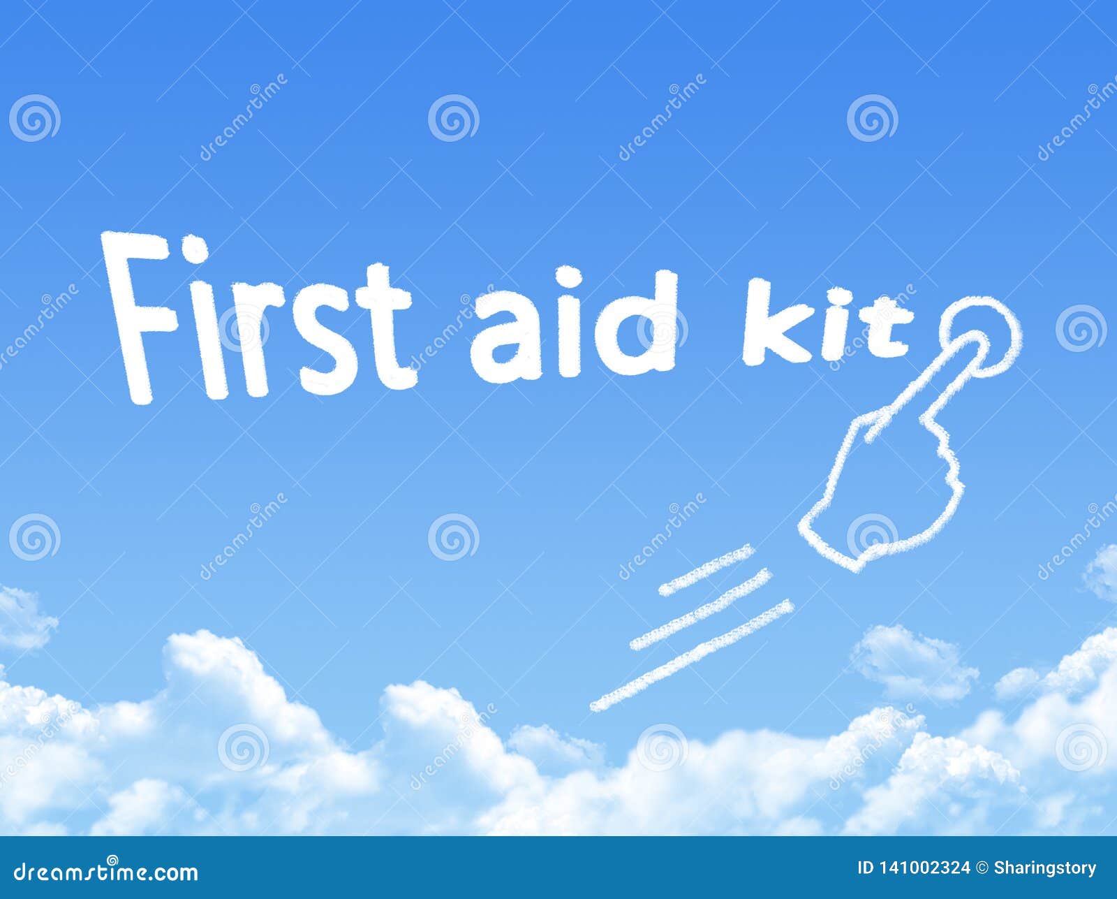 First Aid Kit Message Cloud Shape Stock Illustration - Illustration of ...