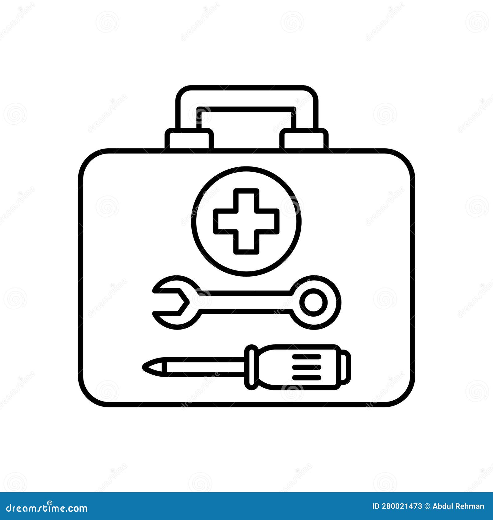 First Aid Kit Outline Vector Icon that Can Easily Edit or Modify. Stock ...