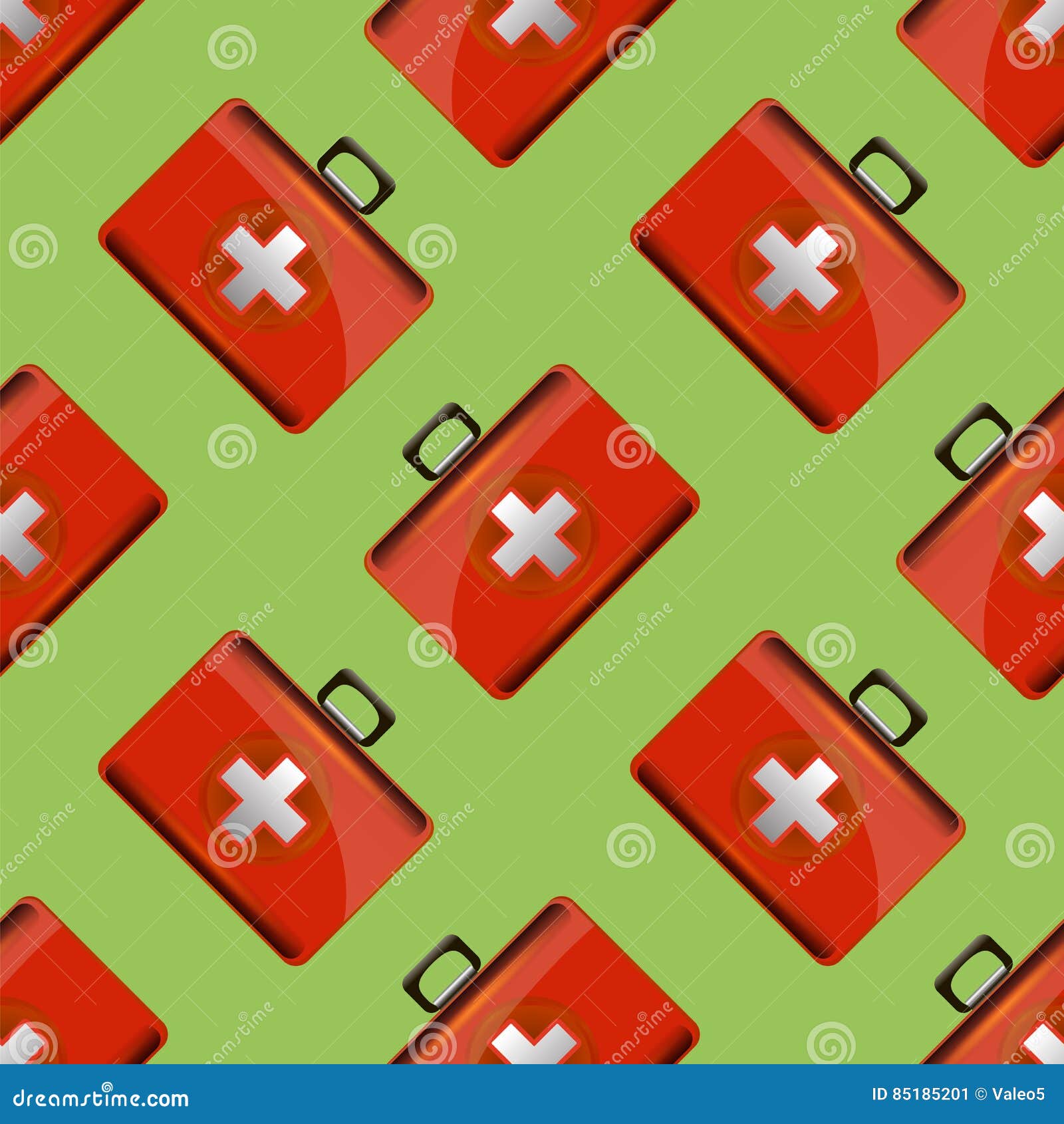 First Aid Kit Seamless Pattern Stock Vector - Illustration of safety ...
