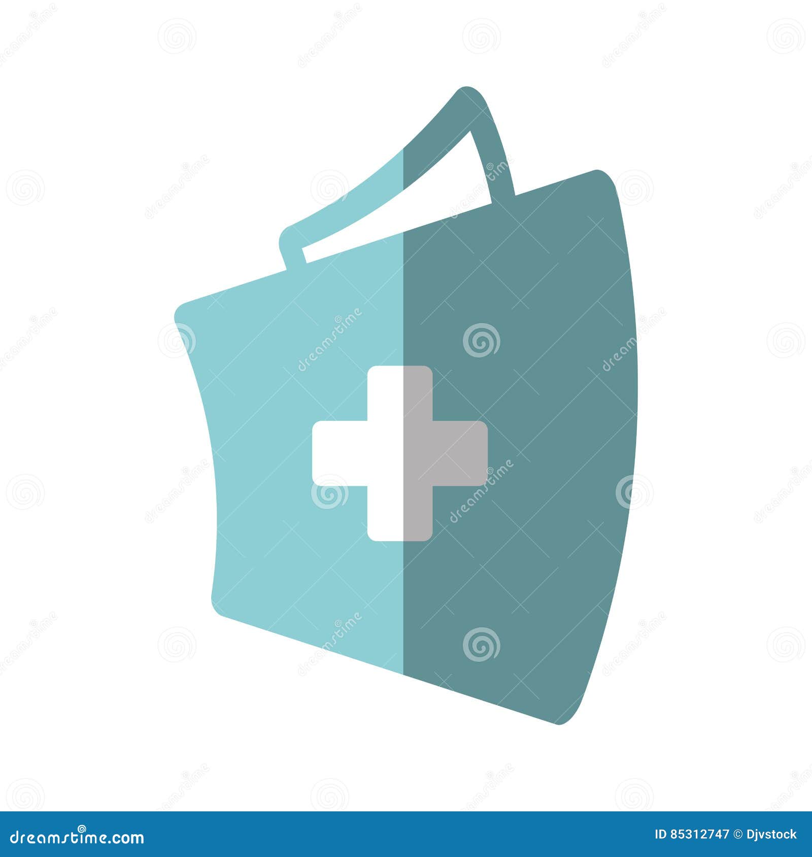 First Aid Kit Suitcase Emergency Clinic Shadow Stock Illustration ...