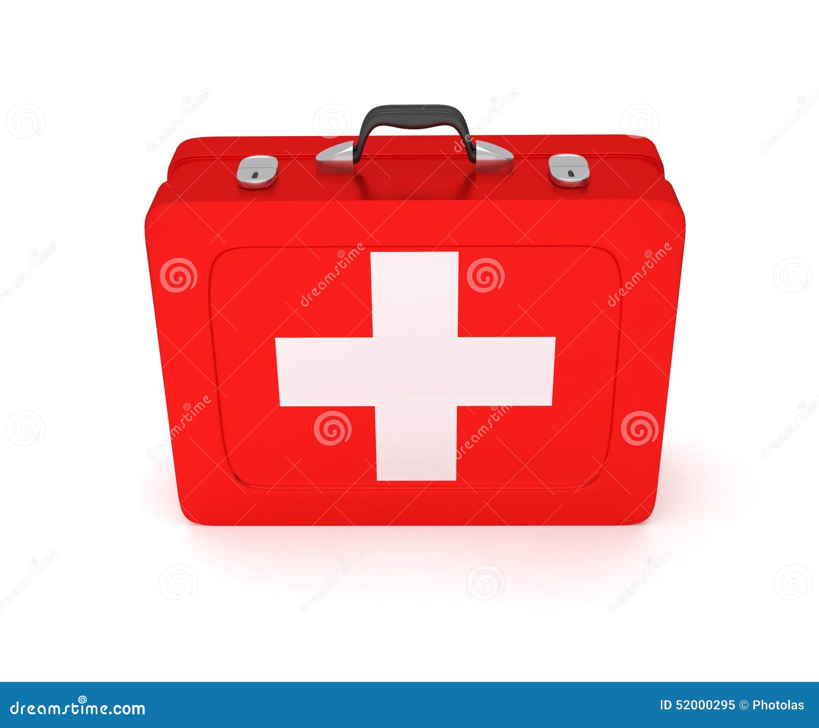 First Aid Kit on a White Background. 3D Render Stock Illustration ...