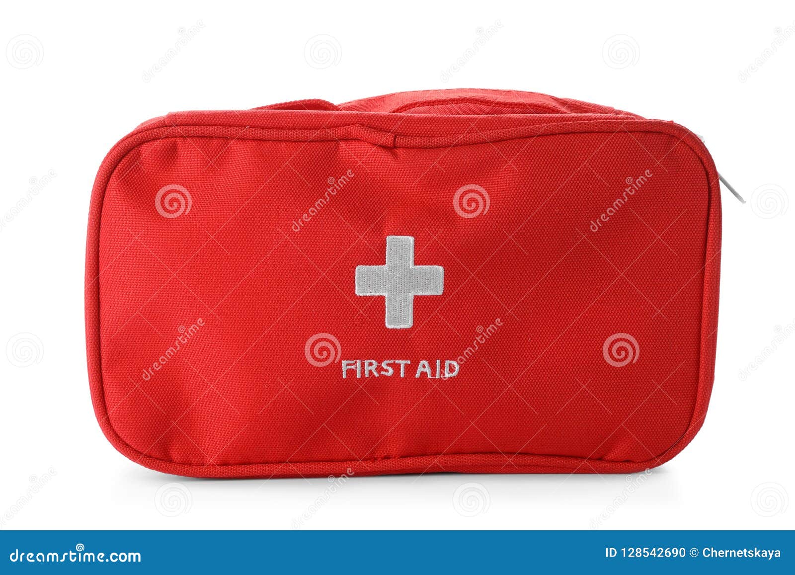 First Aid Kit on White Background Stock Photo - Image of help, life ...