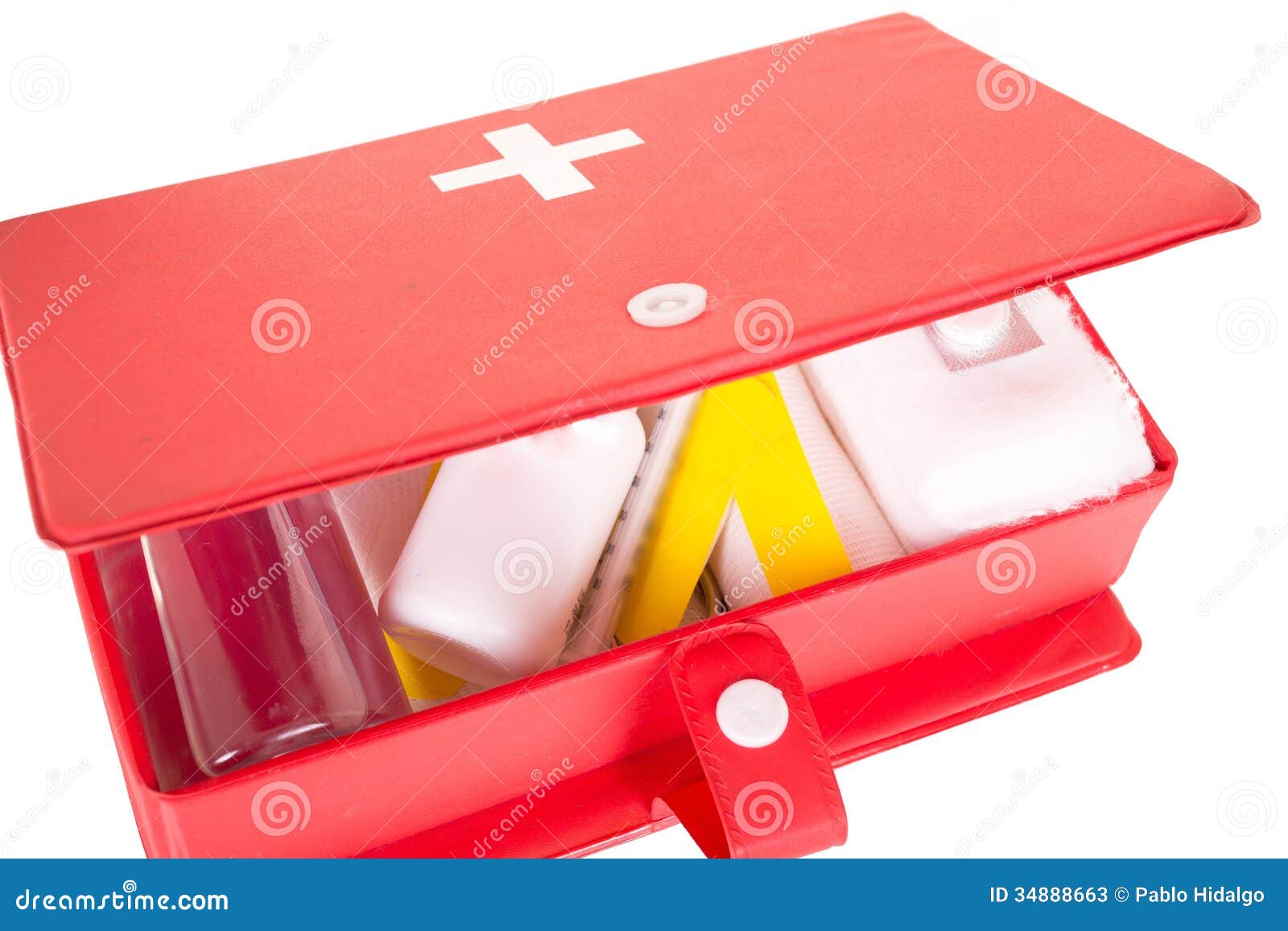 First Aid Kit on a White Background Stock Image - Image of medical ...