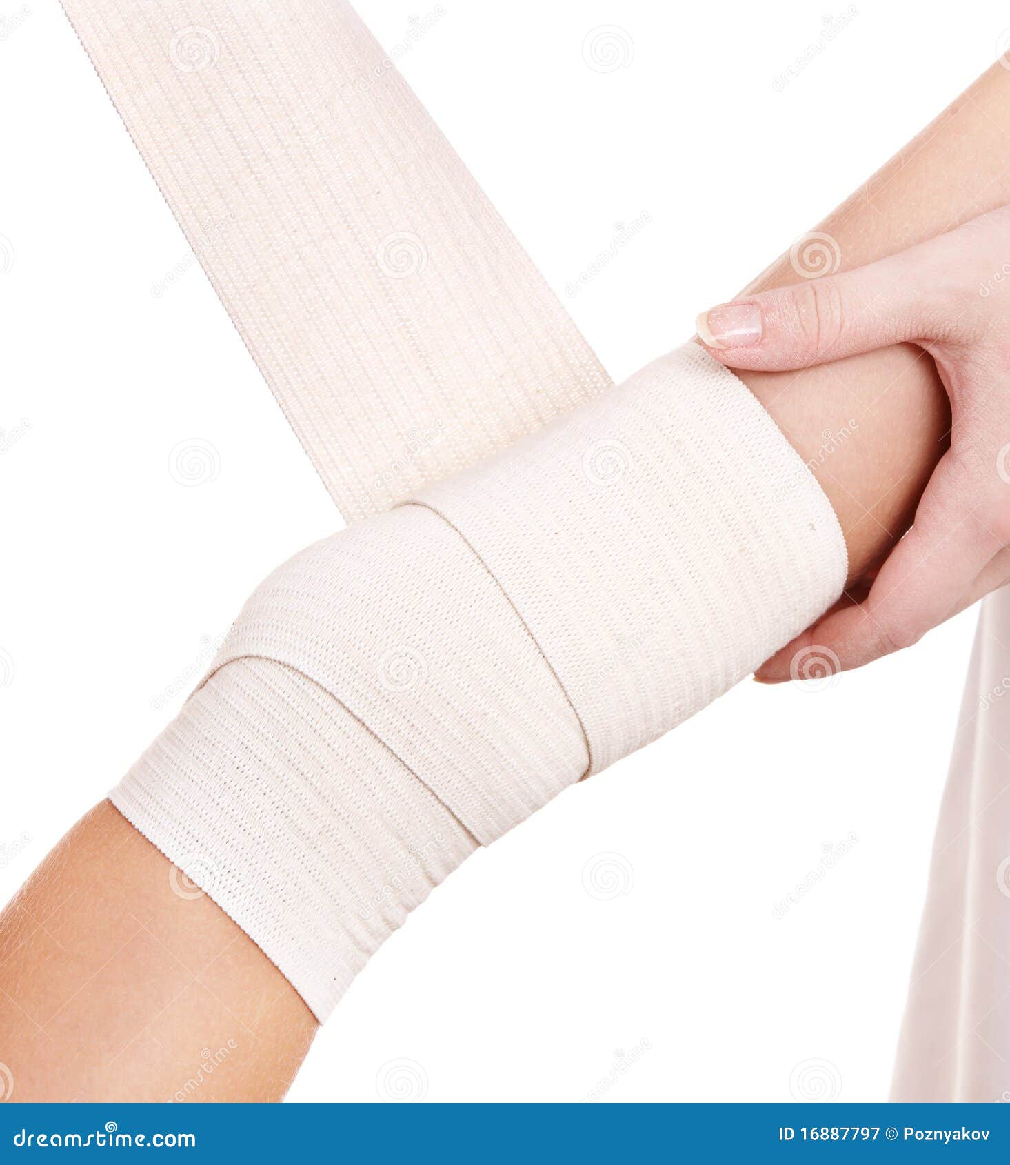 First aid at knee trauma. stock image. Image of assistance - 16887797