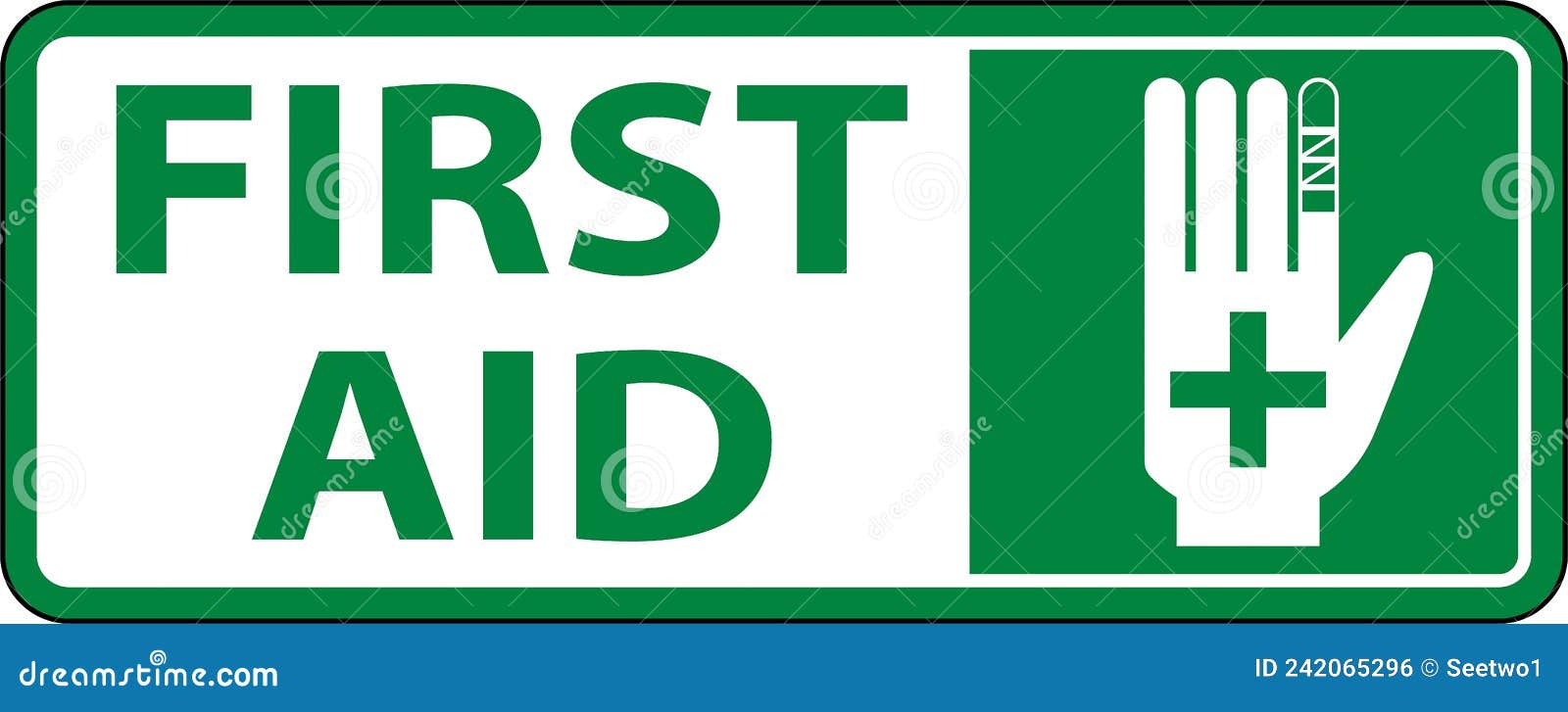 First Aid Label Sign on White Background Stock Vector - Illustration of ...