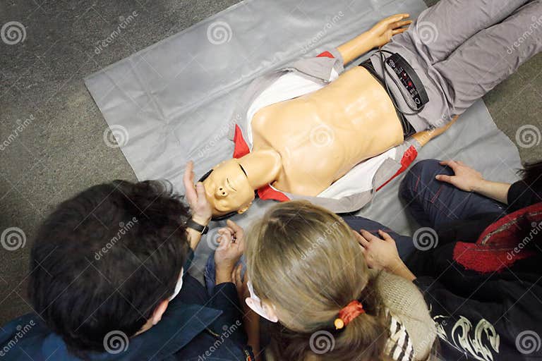 First Aid Learning in Emercom - Training Mannequin Stock Photo - Image of heart, emergency ...