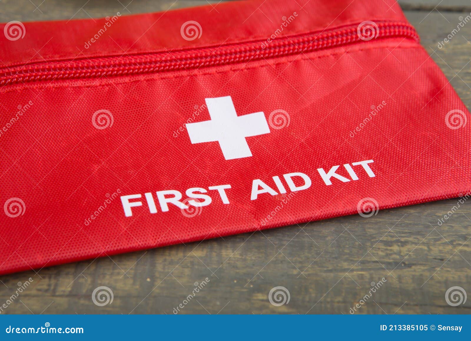 First Aid Medical Kit on Wood Background,copy Space,top View Stock ...