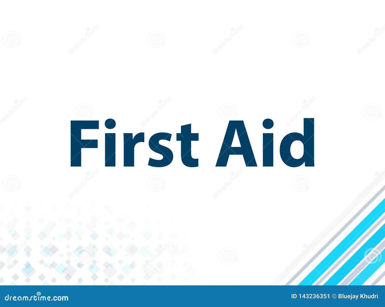 First Aid Modern Flat Design Blue Abstract Background Stock ...