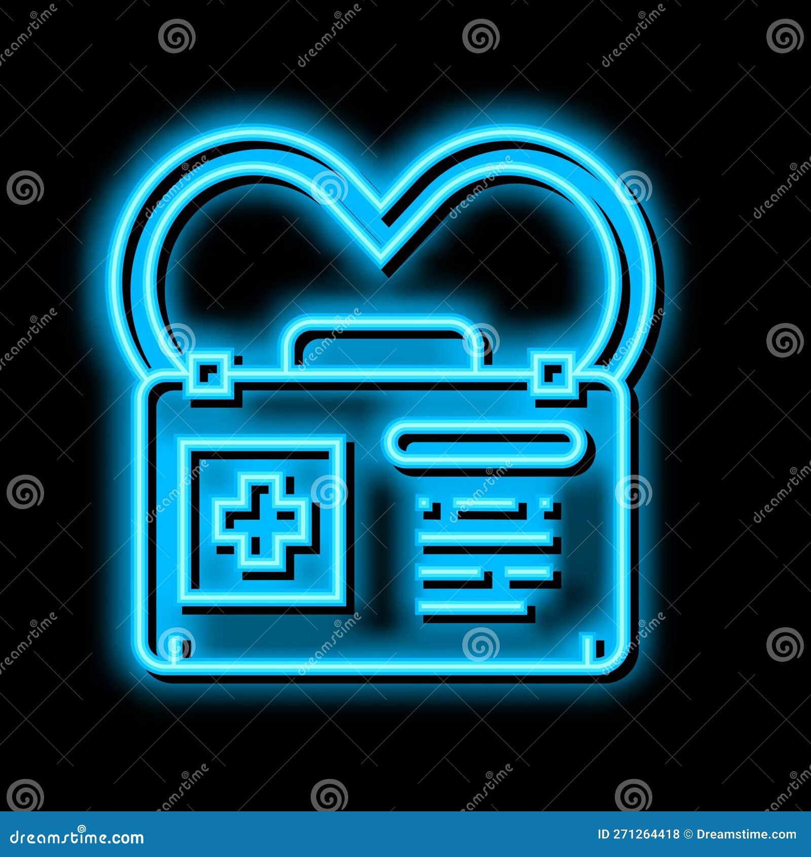 First Aid Neon Glow Icon Illustration Stock Vector - Illustration of ...