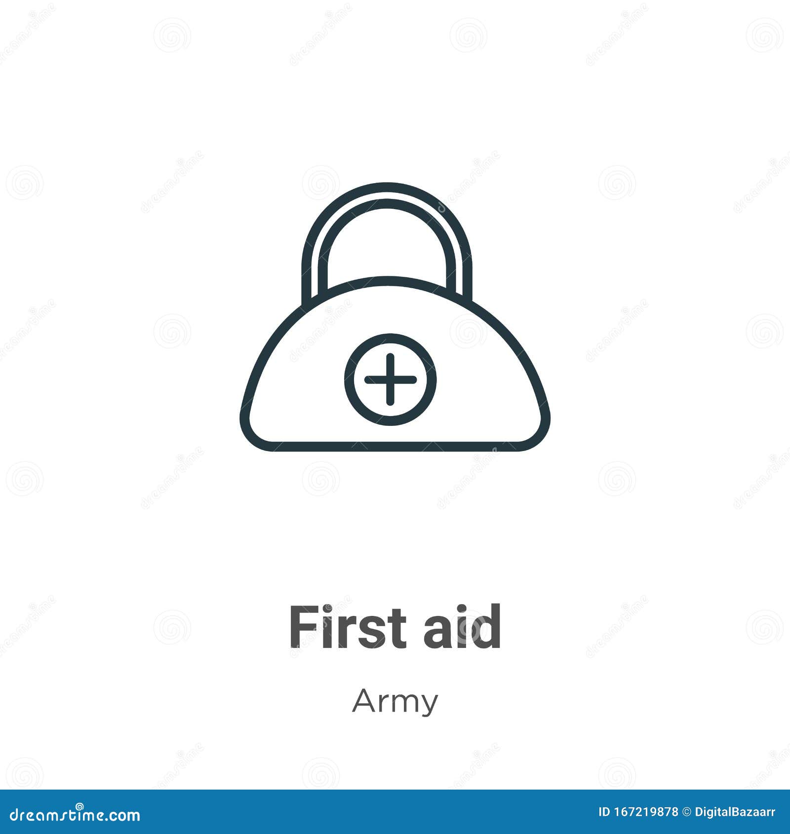 First Aid Outline Vector Icon. Thin Line Black First Aid Icon, Flat ...