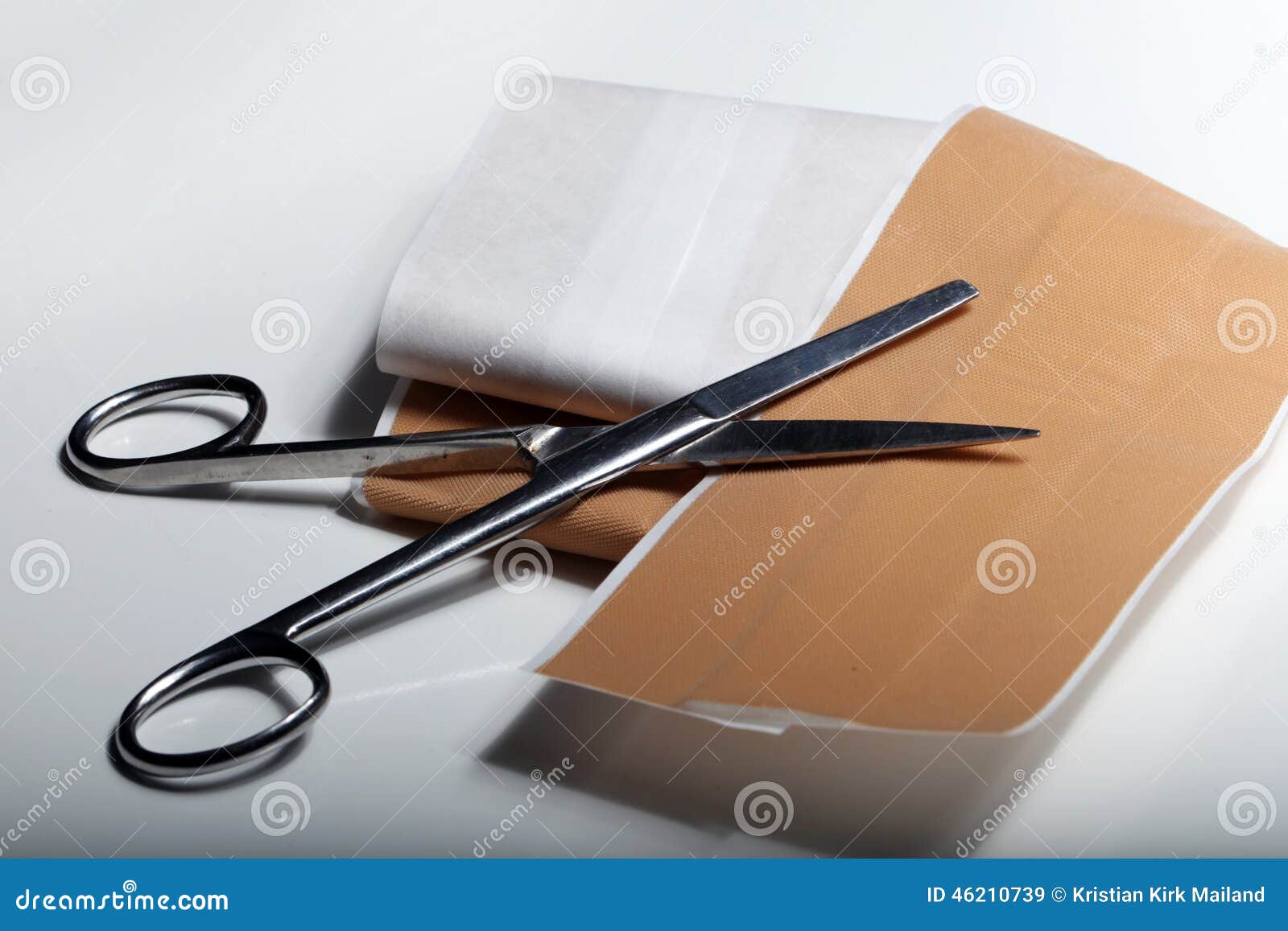 First Aid: Path and Scissors Stock Image - Image of dressings, medical ...