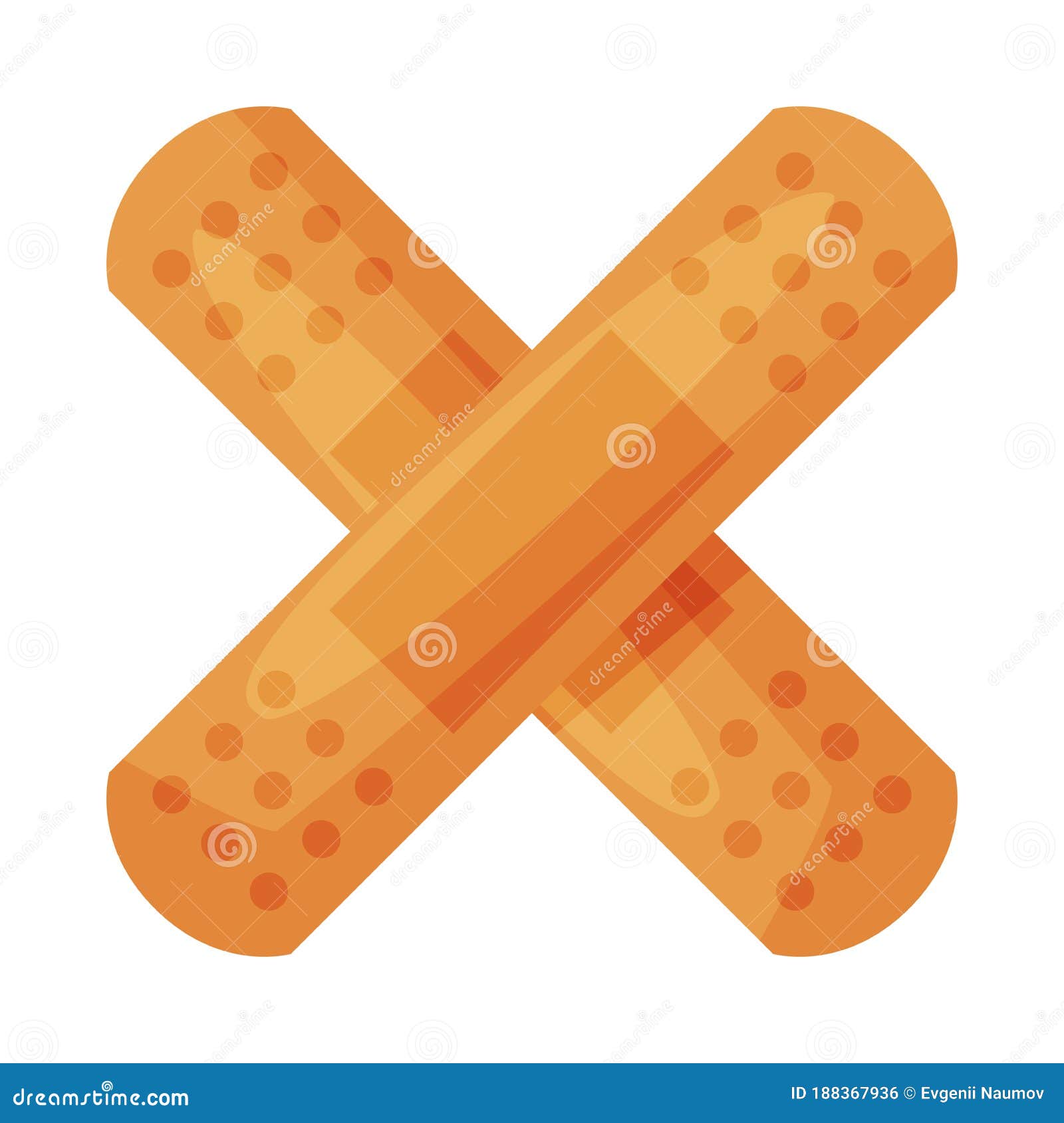 First Aid Plaster Strip, Medical Patch Vector Illustration on White ...