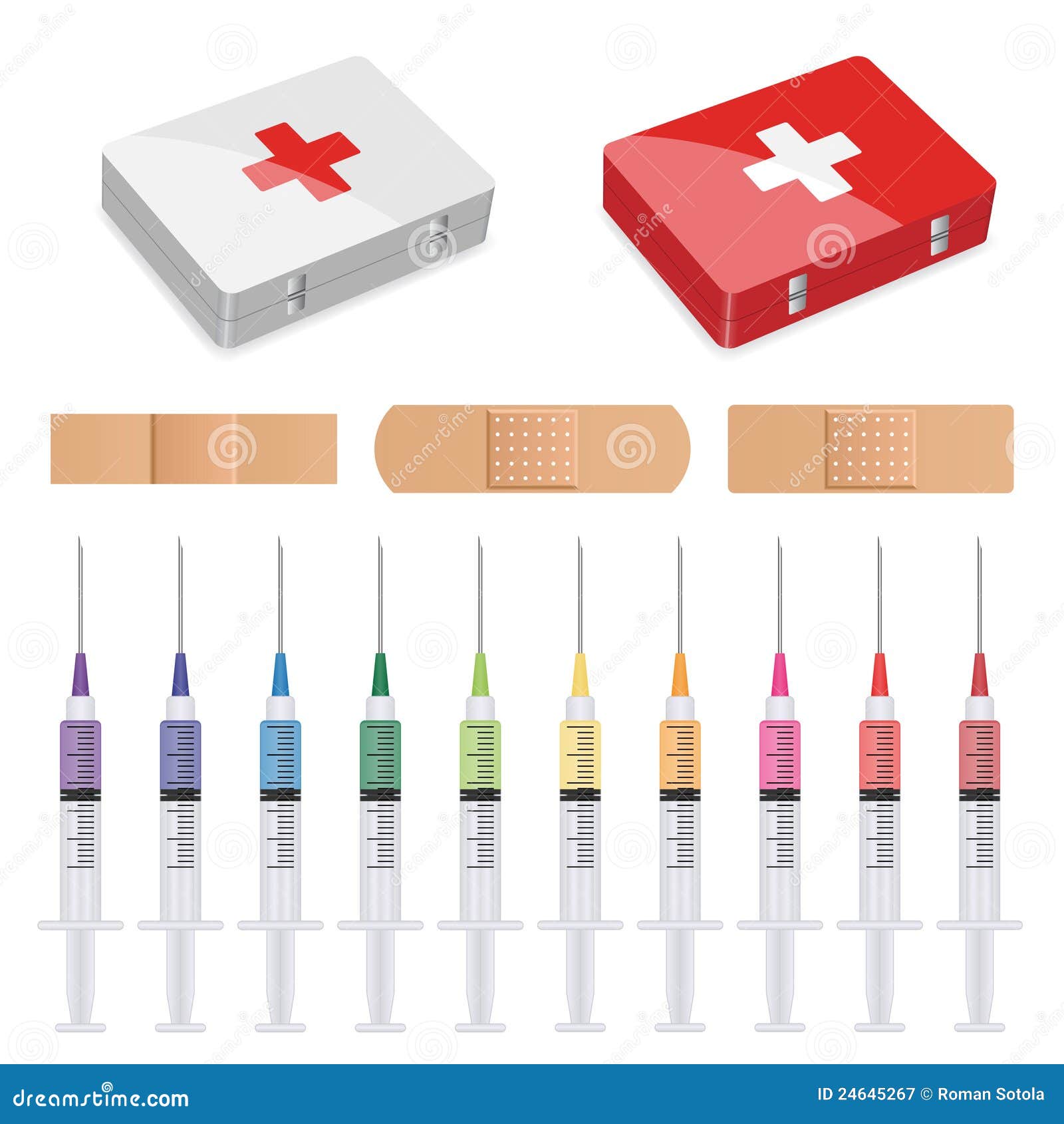 First Aid Plasters Cartoon Vector | CartoonDealer.com #9738417