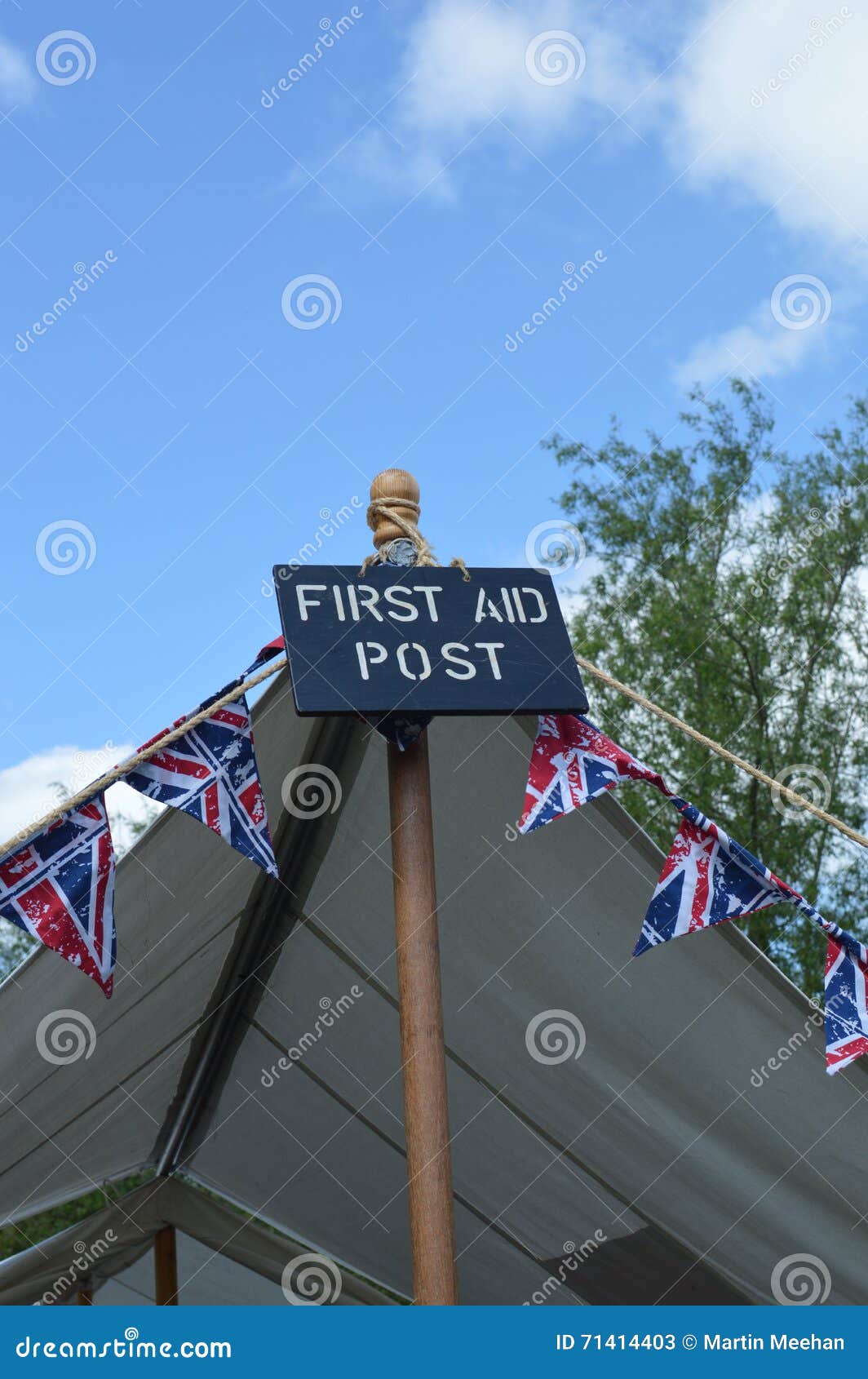 First aid post sign. stock image. Image of british, outdoors - 71414403