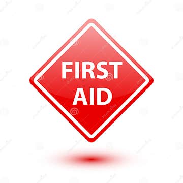 First Aid Red Sign on White Stock Vector - Illustration of suitcase ...