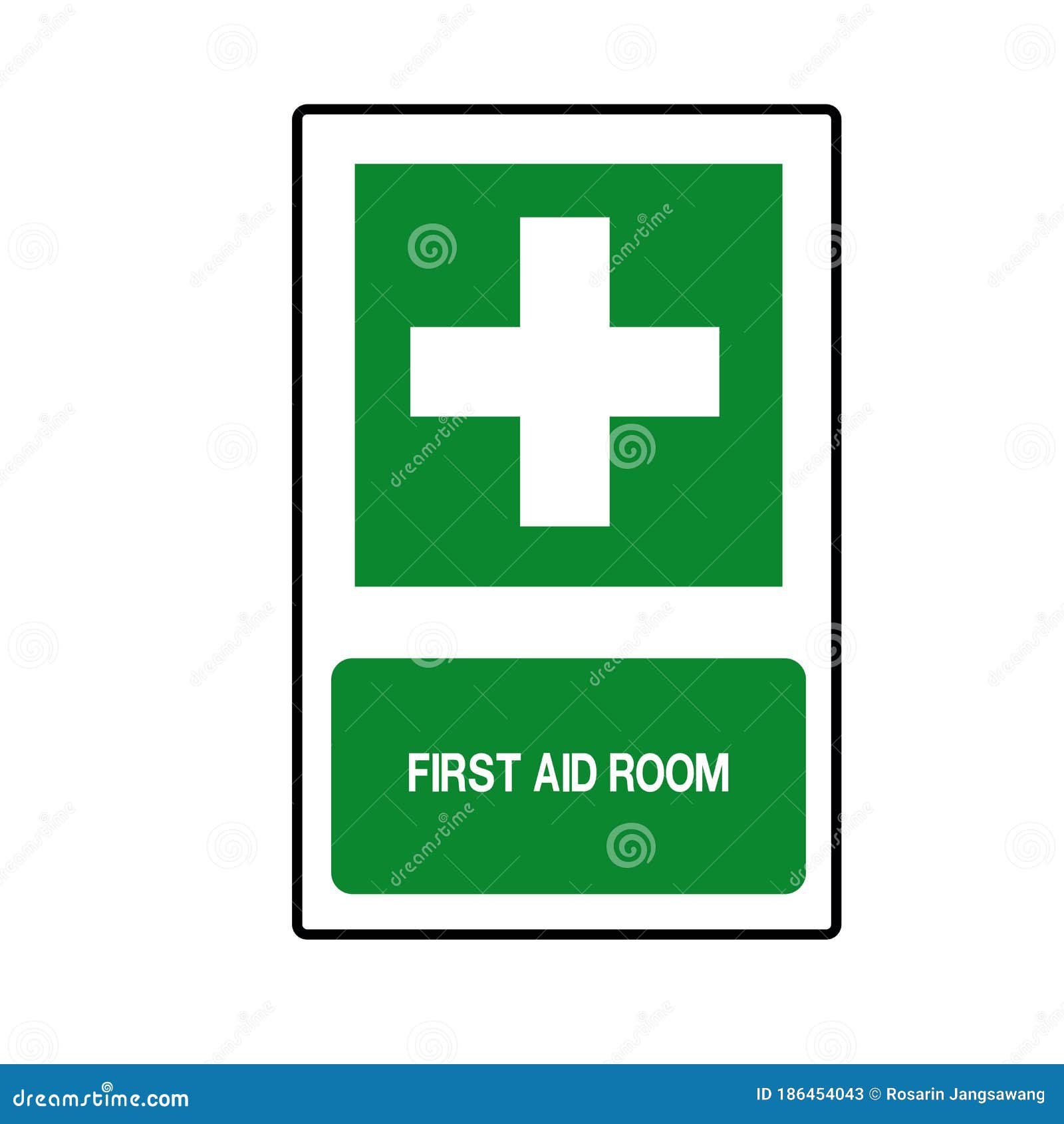 First Aid Room Symbol, Vector Illustration, Isolate on White Background ...