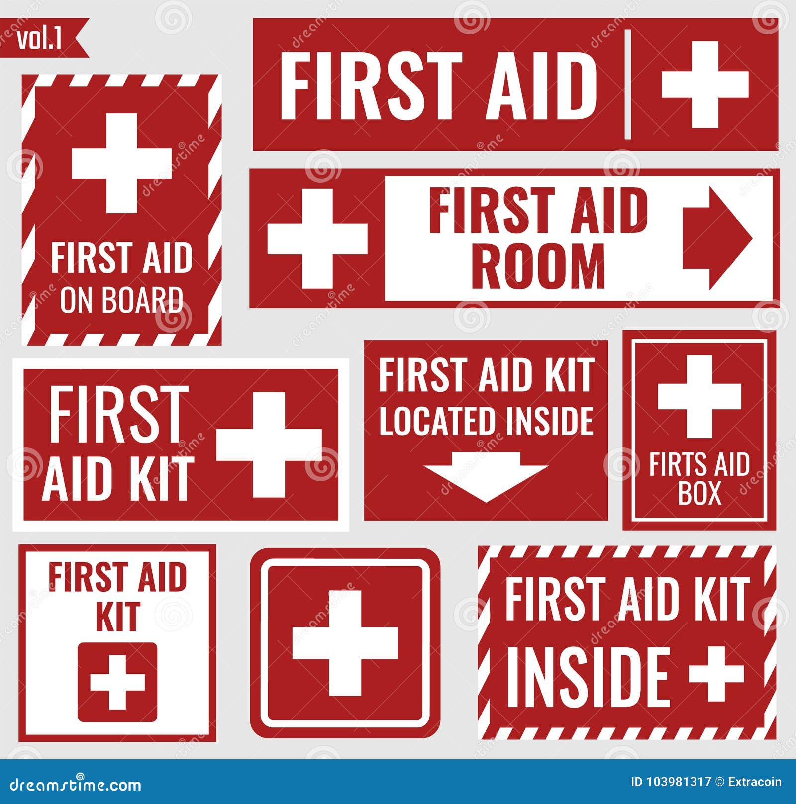 First aid set stock vector. Illustration of health, pharmacy - 103981317